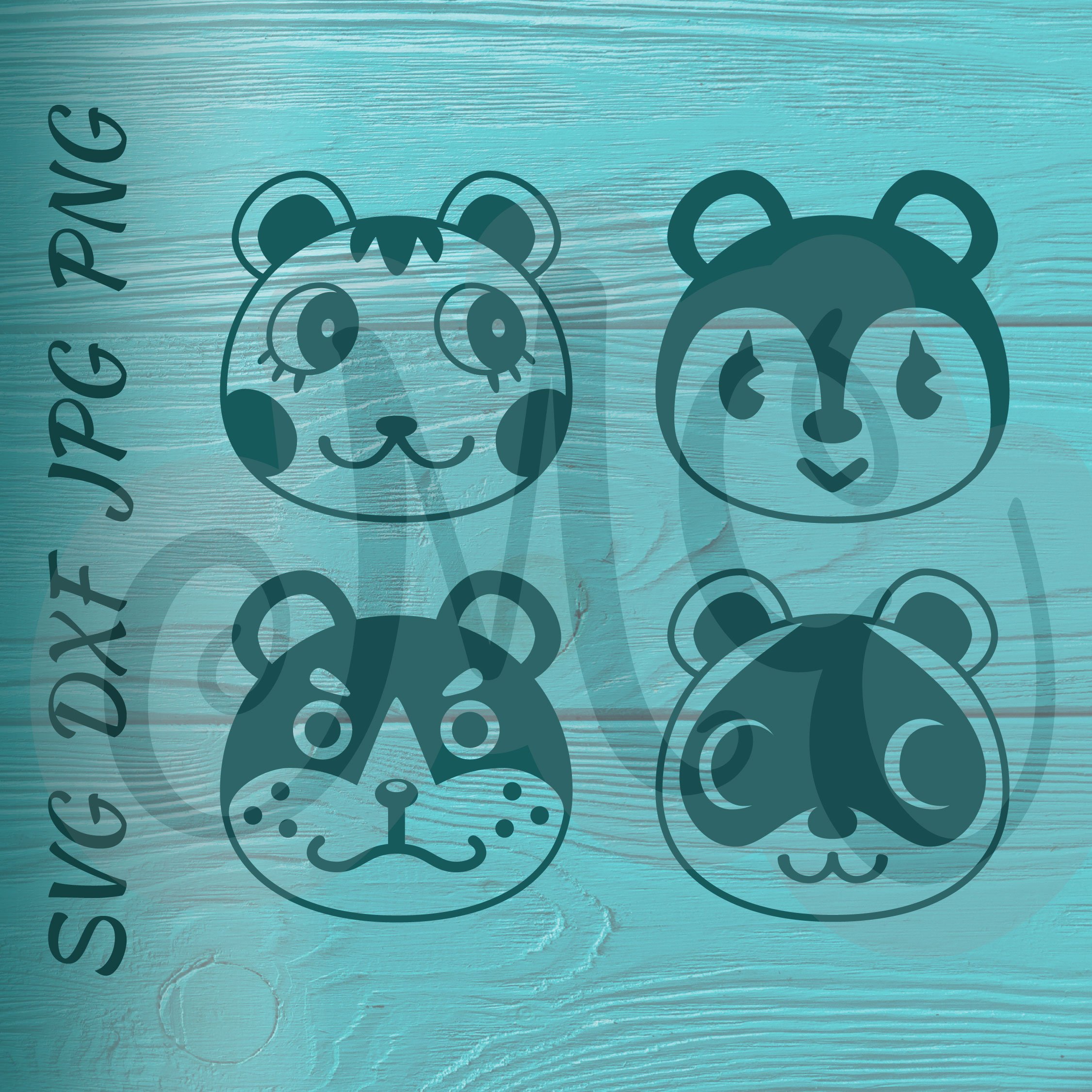Mint, Poppy, Sheldon, Sylvana | Squirrels | Animal Crossing SVG, DXF ...