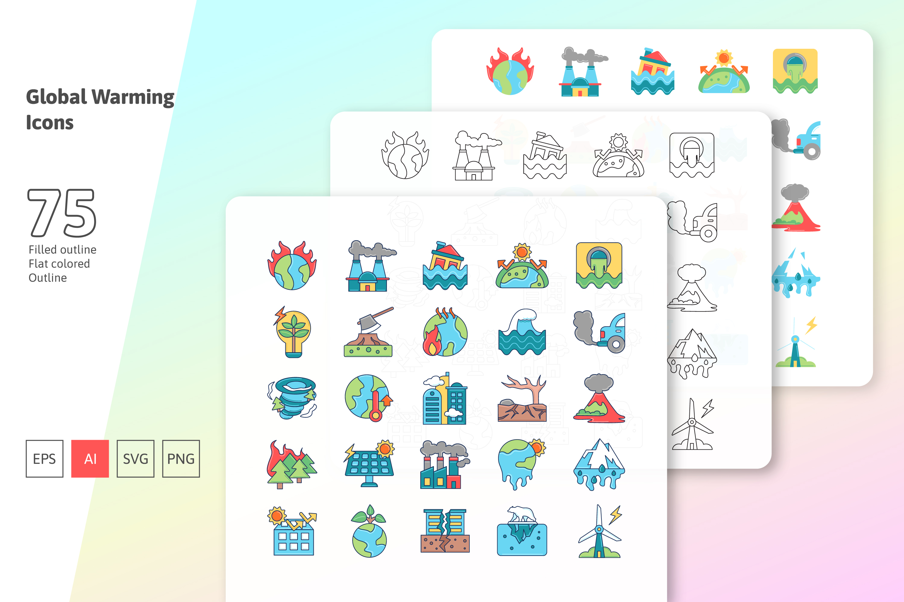 Global Warming Icons - Payhip