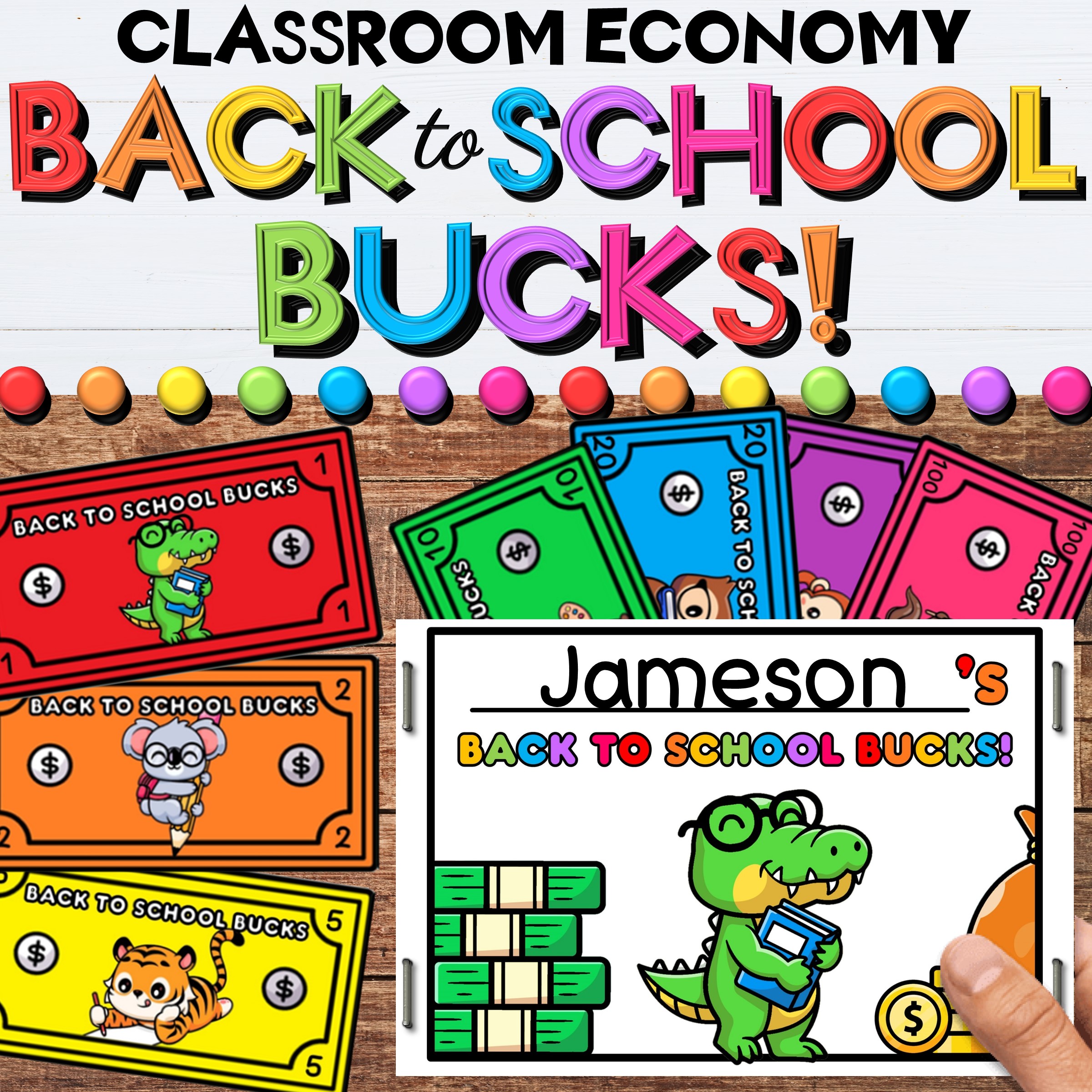 Back to School Bucks - Printable Money & Coins for a Classroom Economy ...