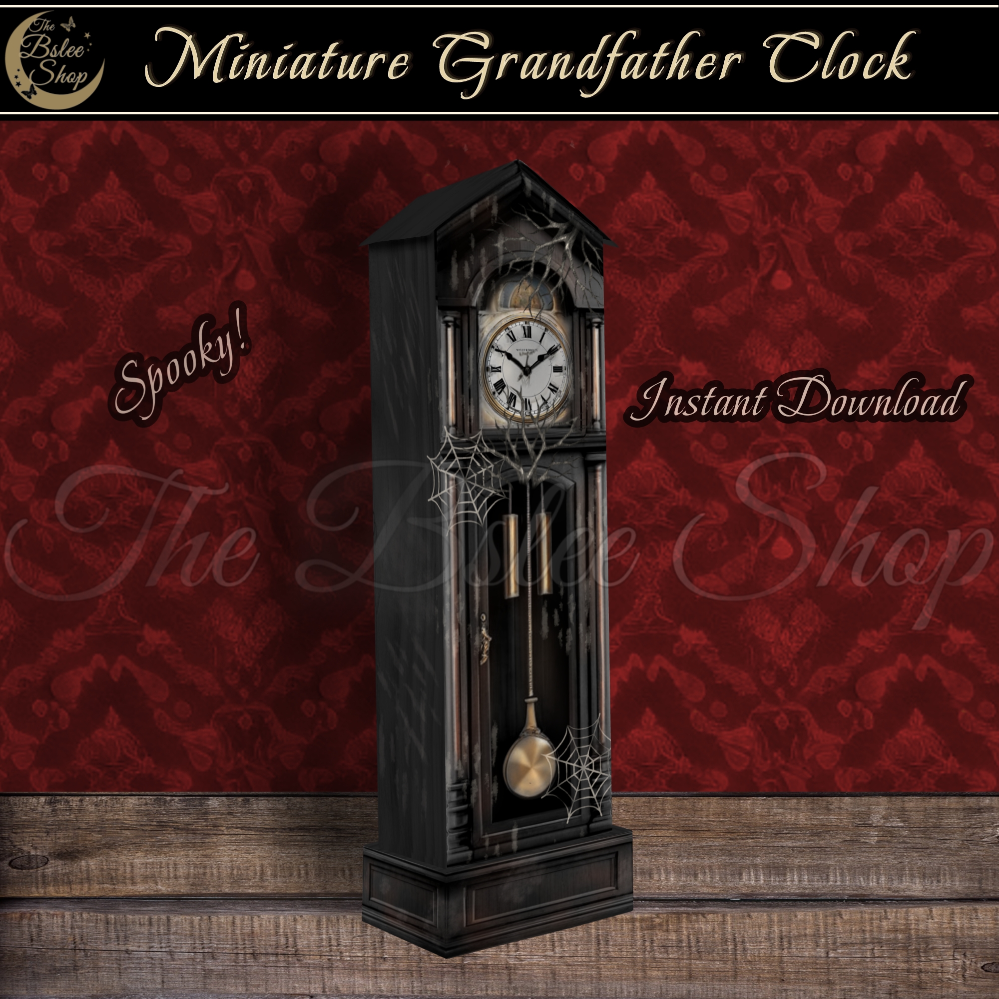 Miniature Haunted Clock, DIY Grandfather Clock For Dollhouse, Mini ...