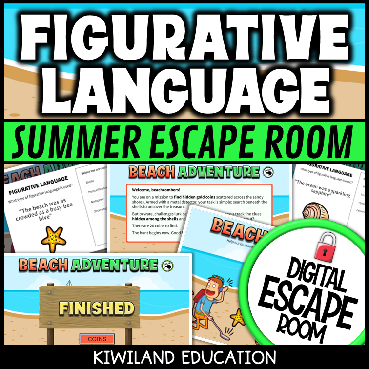 Figurative Language Digital Escape Room Summer - Payhip