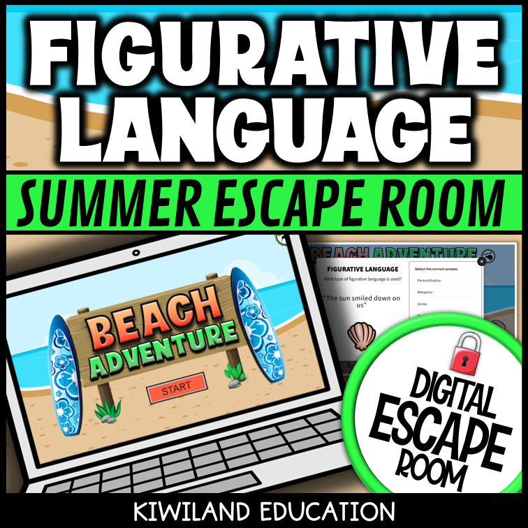 Figurative Language Digital Escape Room Summer - Payhip
