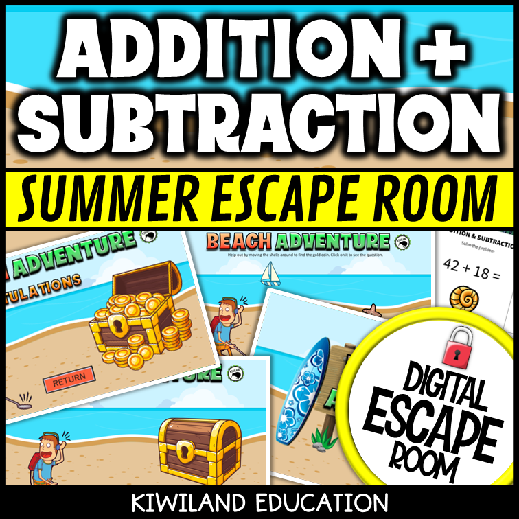Addition And Subtractraction Within 100 Summer Digital Escape Room - Payhip