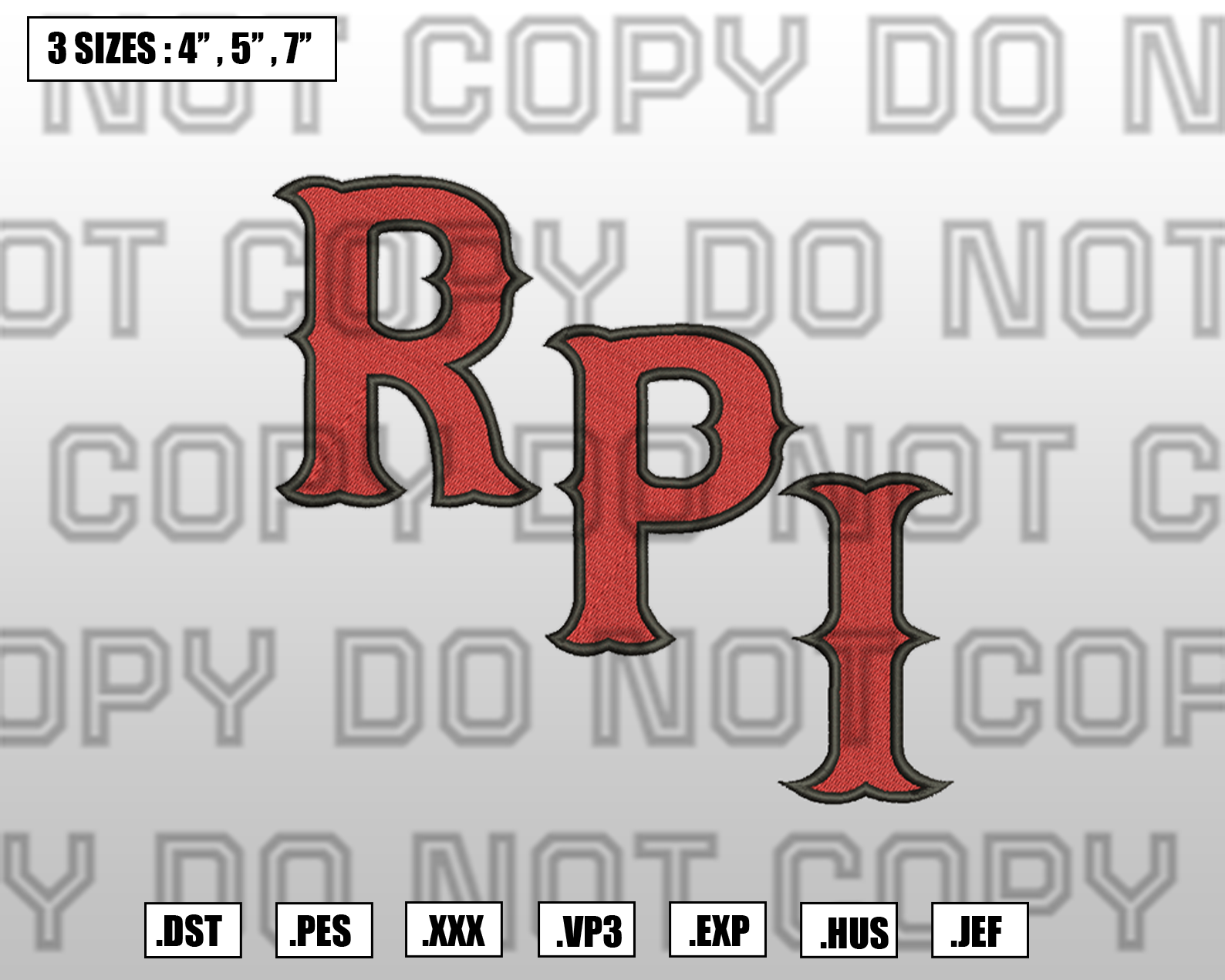 RPI Engineers Logo Embroidery Designs,NCAA Embroidery,Logo Sport ...