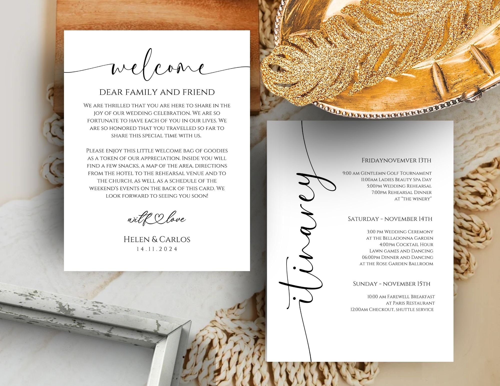 Wedding Guests Welcome Letter | WL002