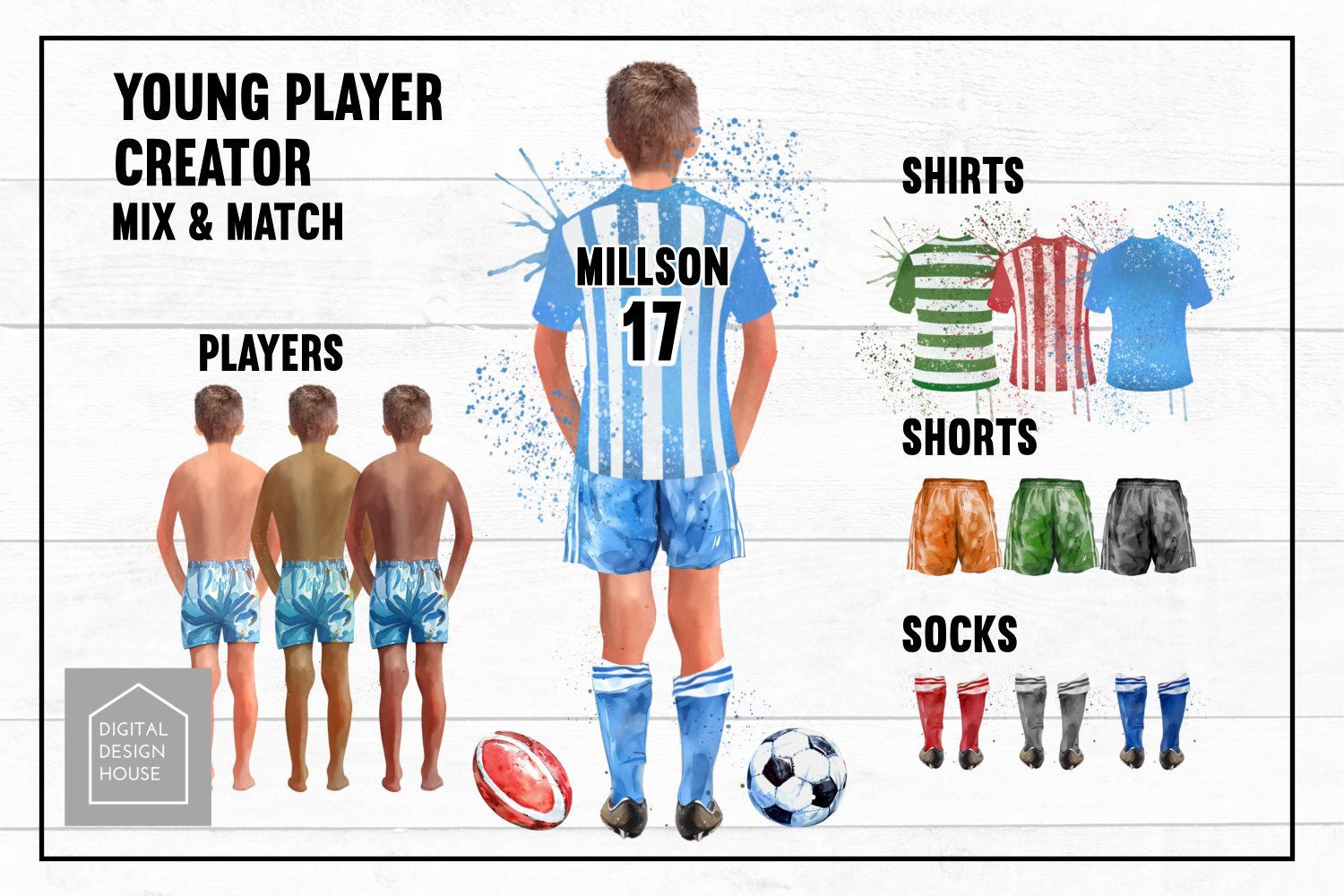 Football Soccer Young Person Player Creator | Build a Footballer - Payhip