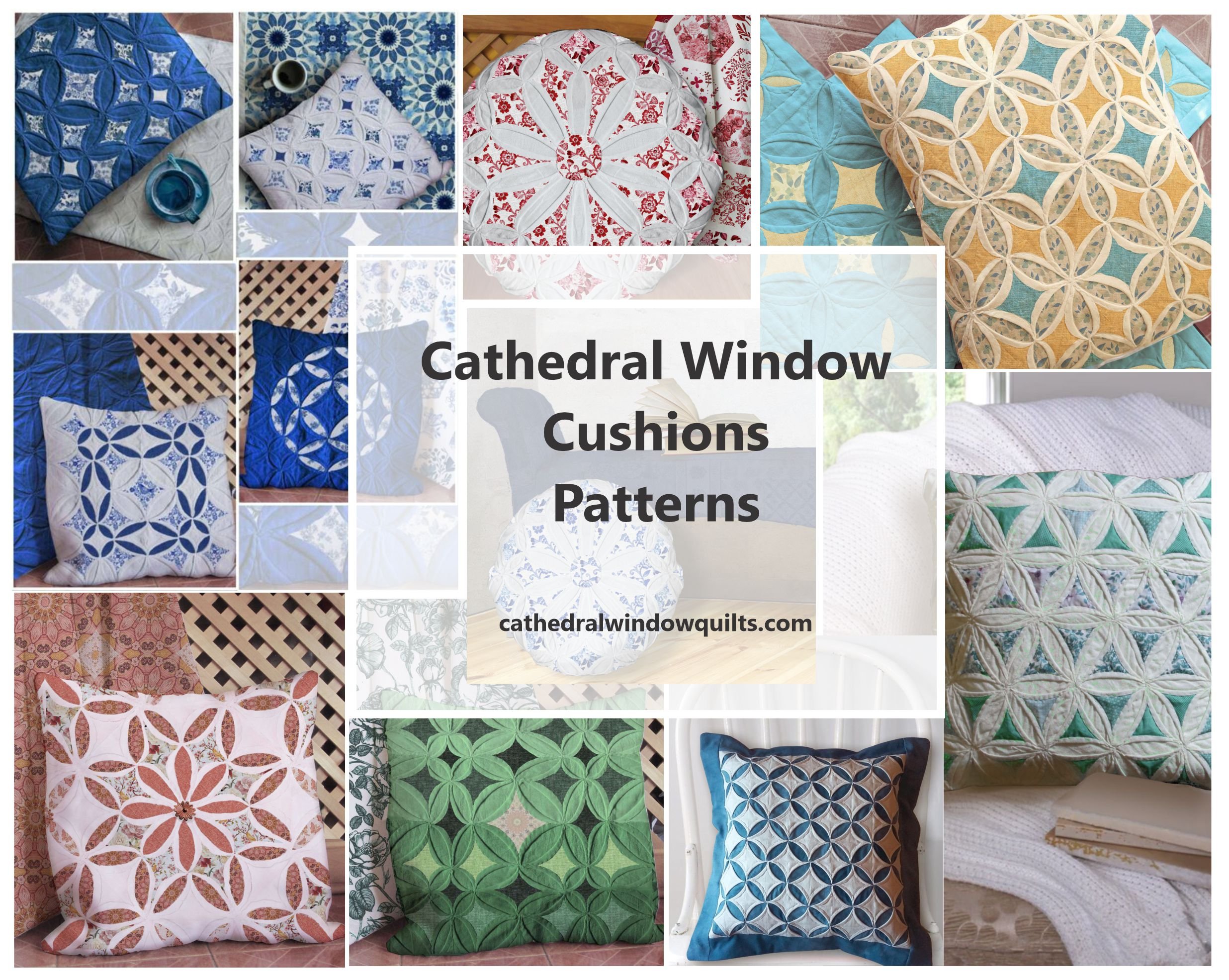 Cathedral Window Quilts Patterns - Cathedral Window Cushions