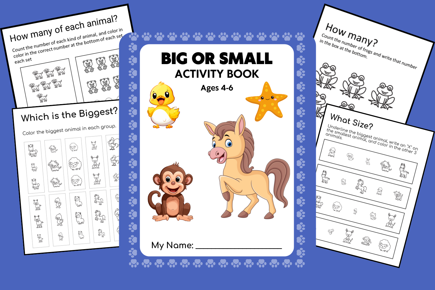 Big or Small: Activity Book for Kids ages 4-6 - Payhip