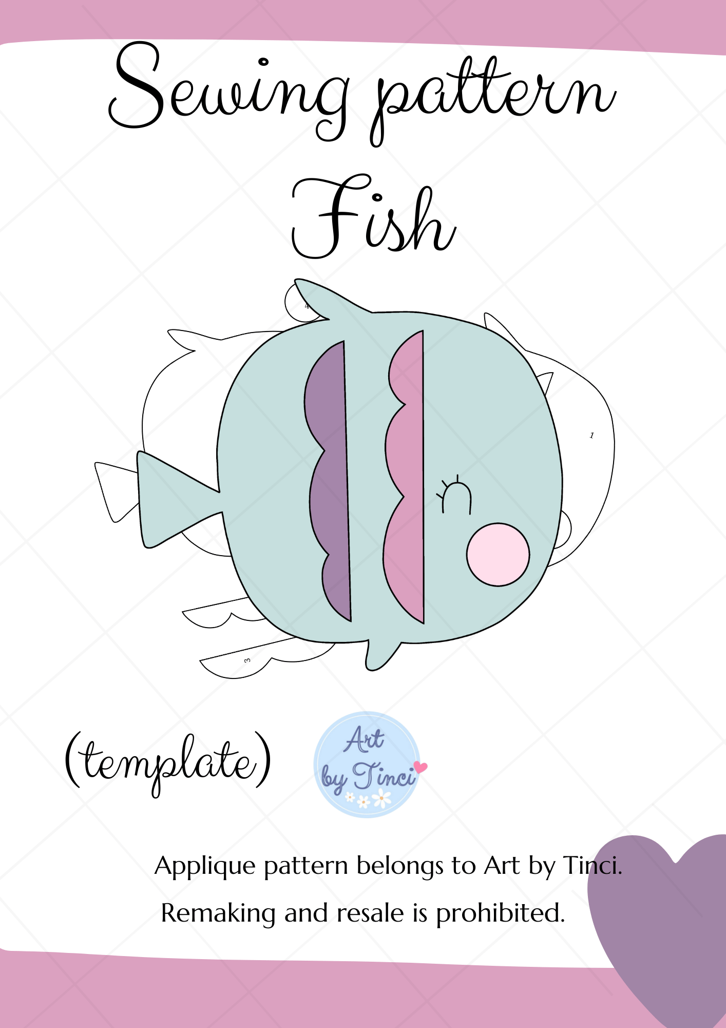 Sewing Pattern Fish (template) - Payhip