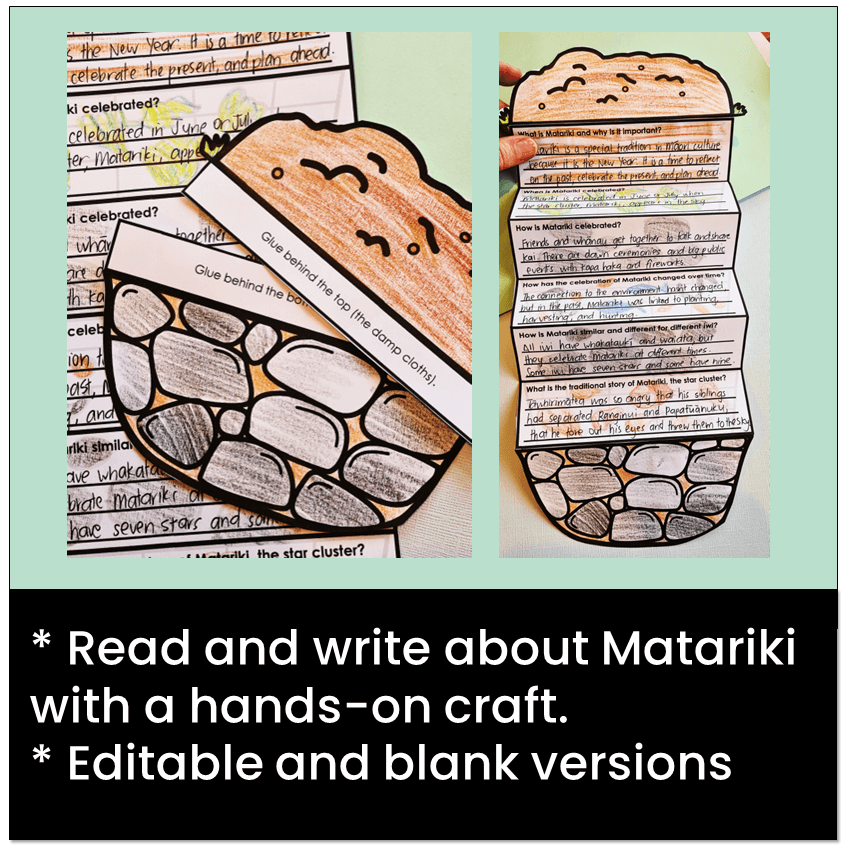 Matariki Hāngi Craft Reading Information Text and Writing Craft