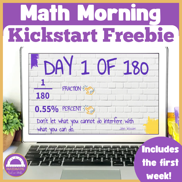 Free Sample: Math Morning Kickstart - First 5 Days of Fraction to ...