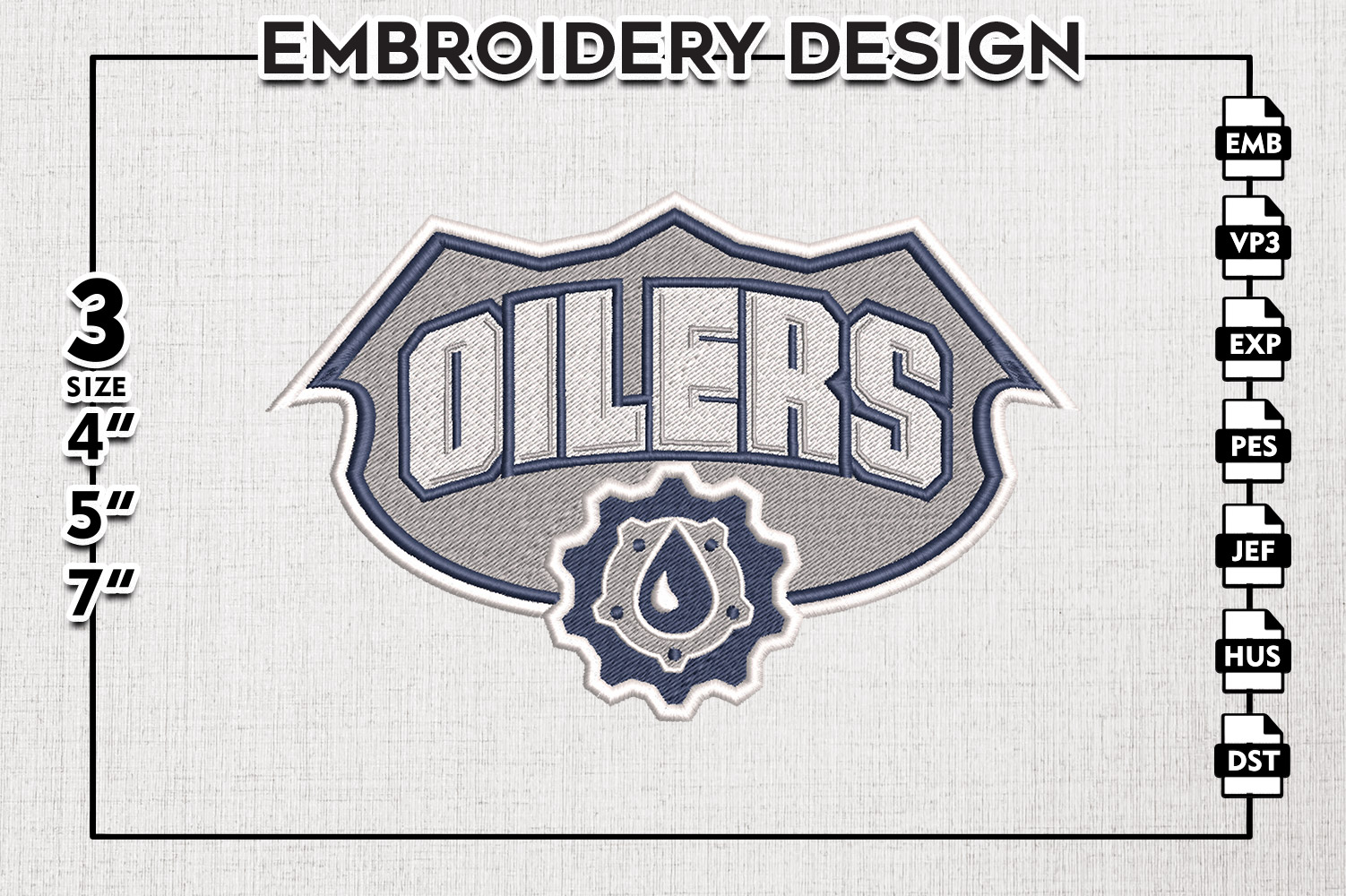 NHL Oilers Word Logo Embroidery Designs, NHL Edmonton Oilers Team Logo ...