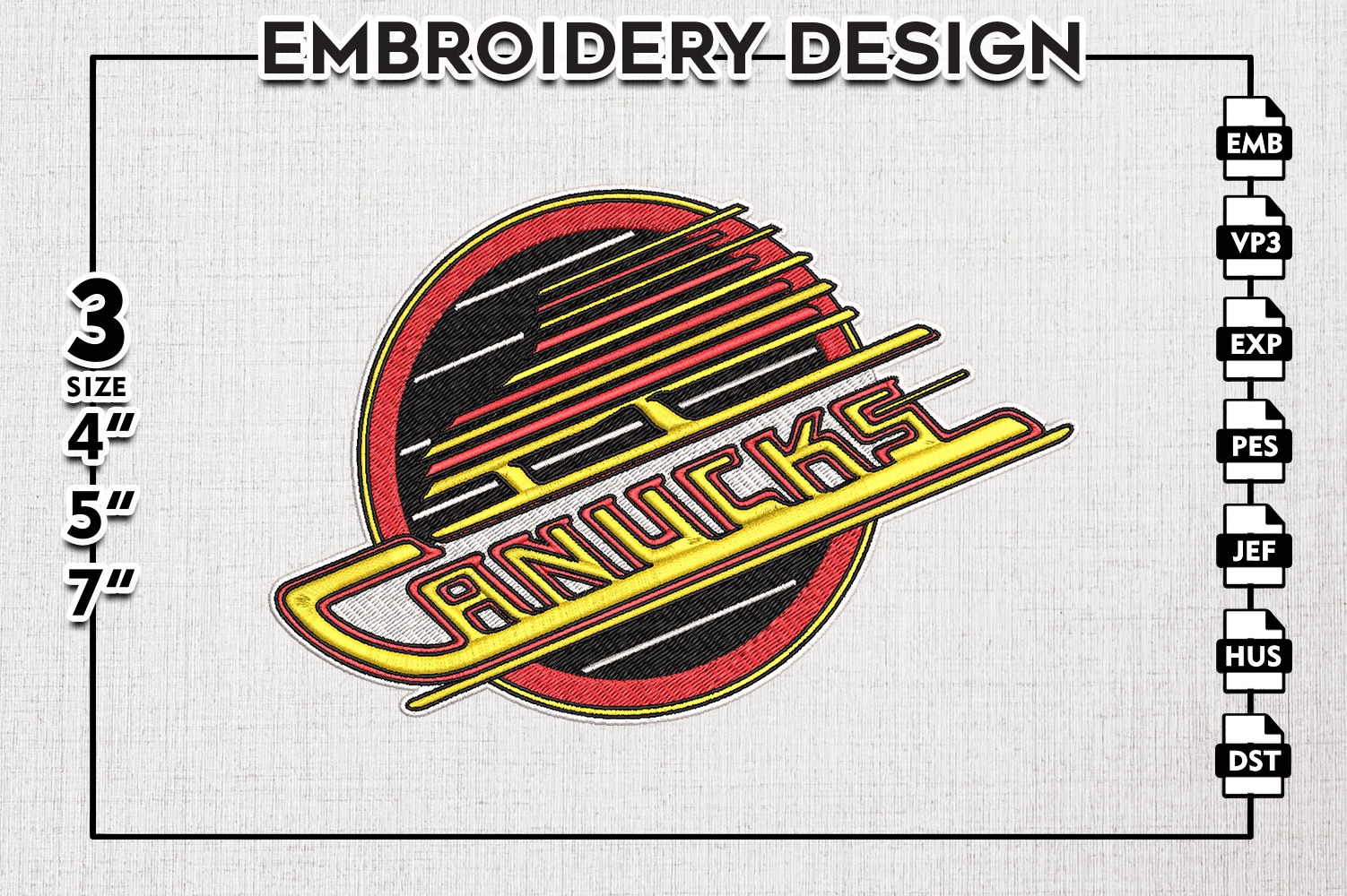 NHL Vancouver Canucks Word Logo Embroidery Designs, NHL Vancouver ...