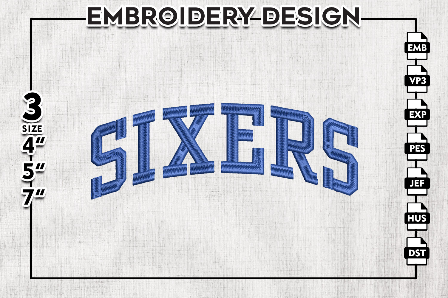 Sixers NBA Philadelphia 76ers Team Logo Embroidery Designs, NBA ...
