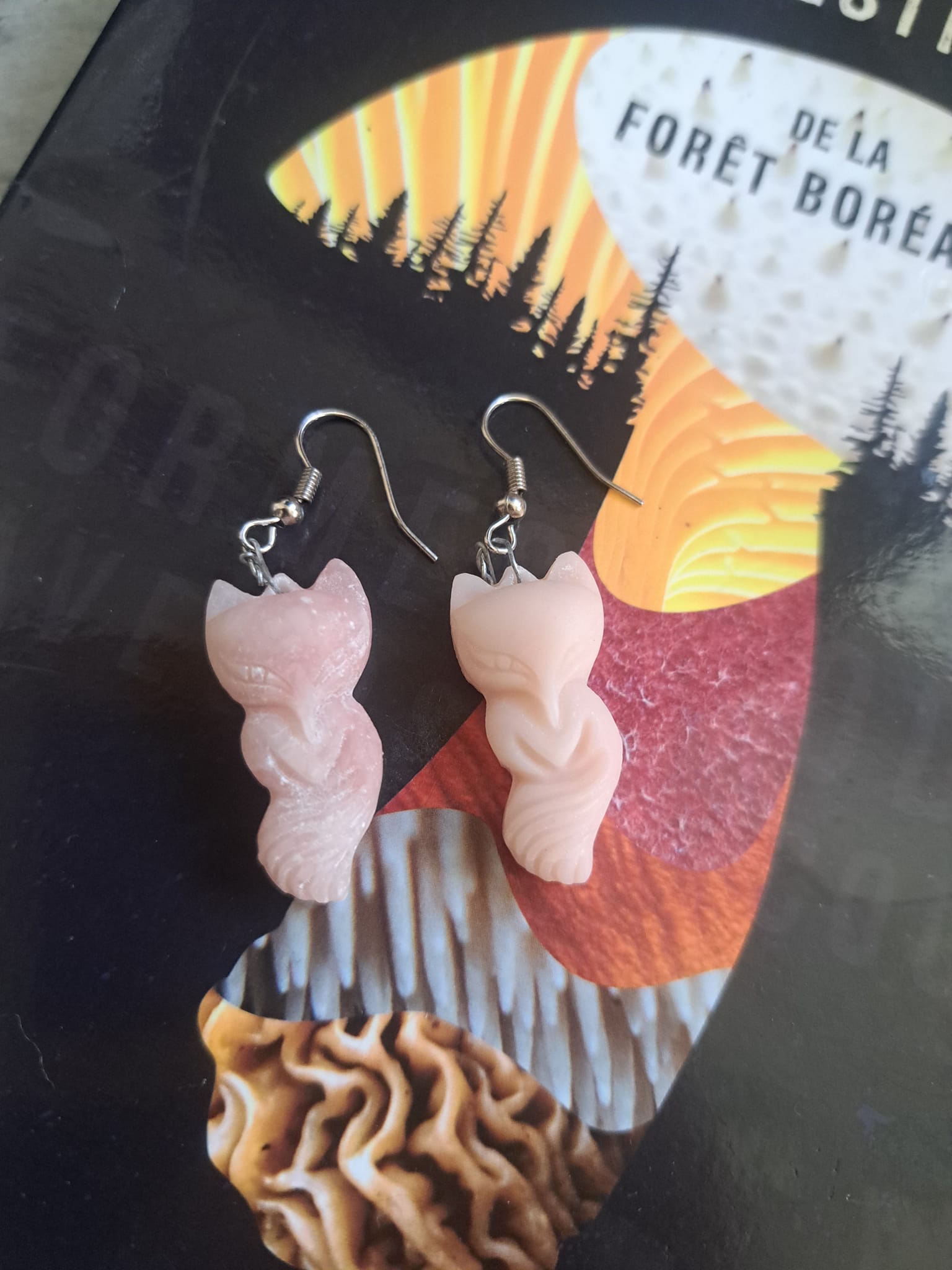 Boucle d'oreille renard opale rose - vendu - Payhip