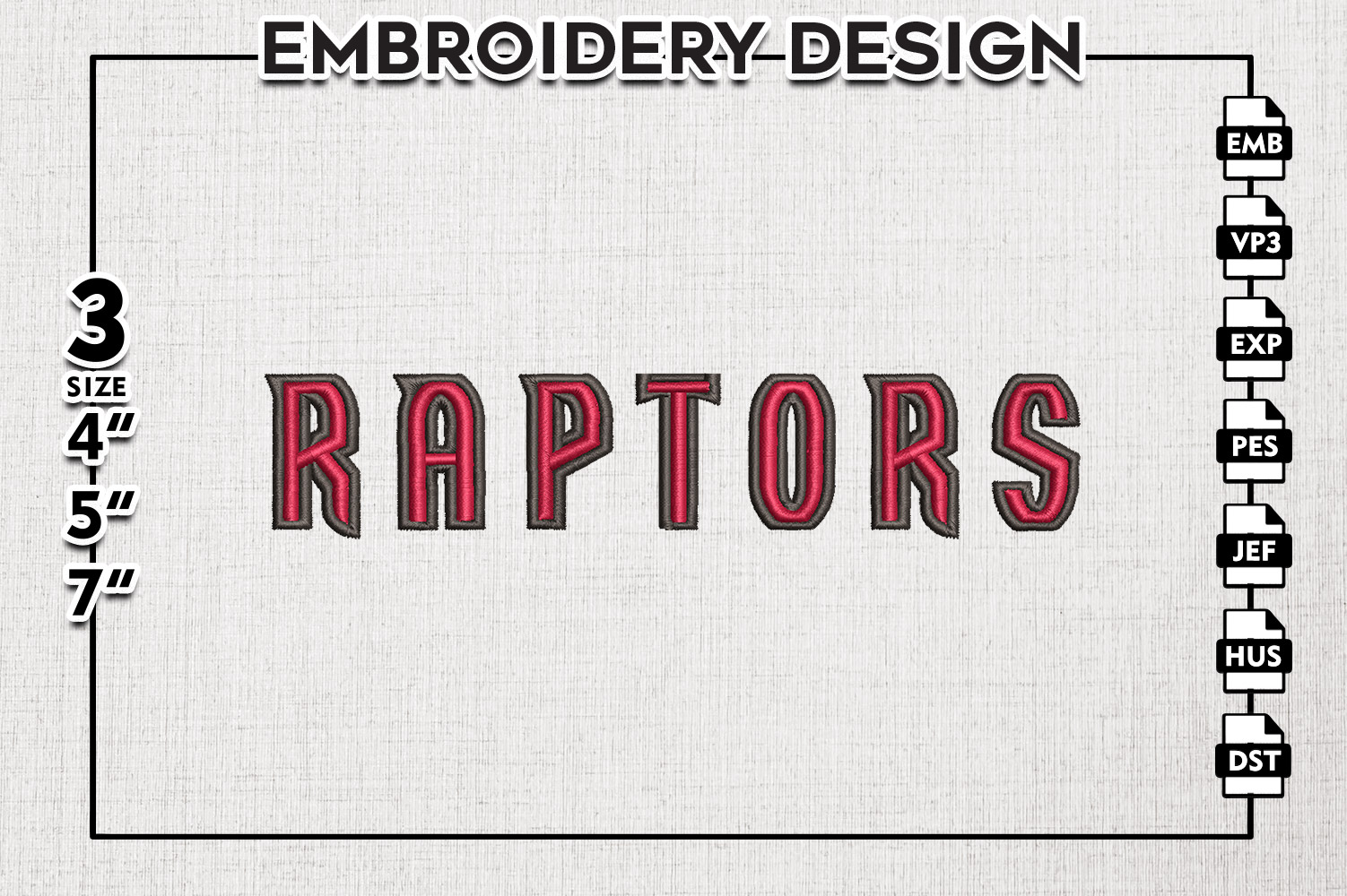 NBA Raptors Writing Logo Embroidery Files, NBA Toronto Raptors Team ...