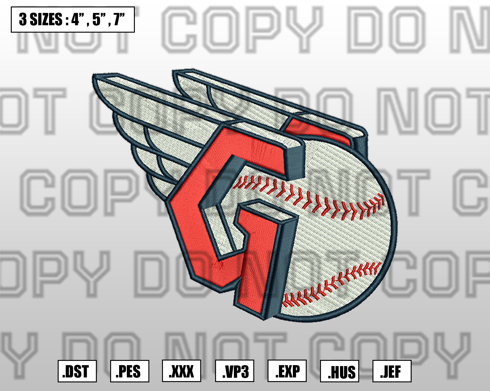 Cleveland Guardians Primary Logo Embroidery Designs,Logo MLB Embroidery ...