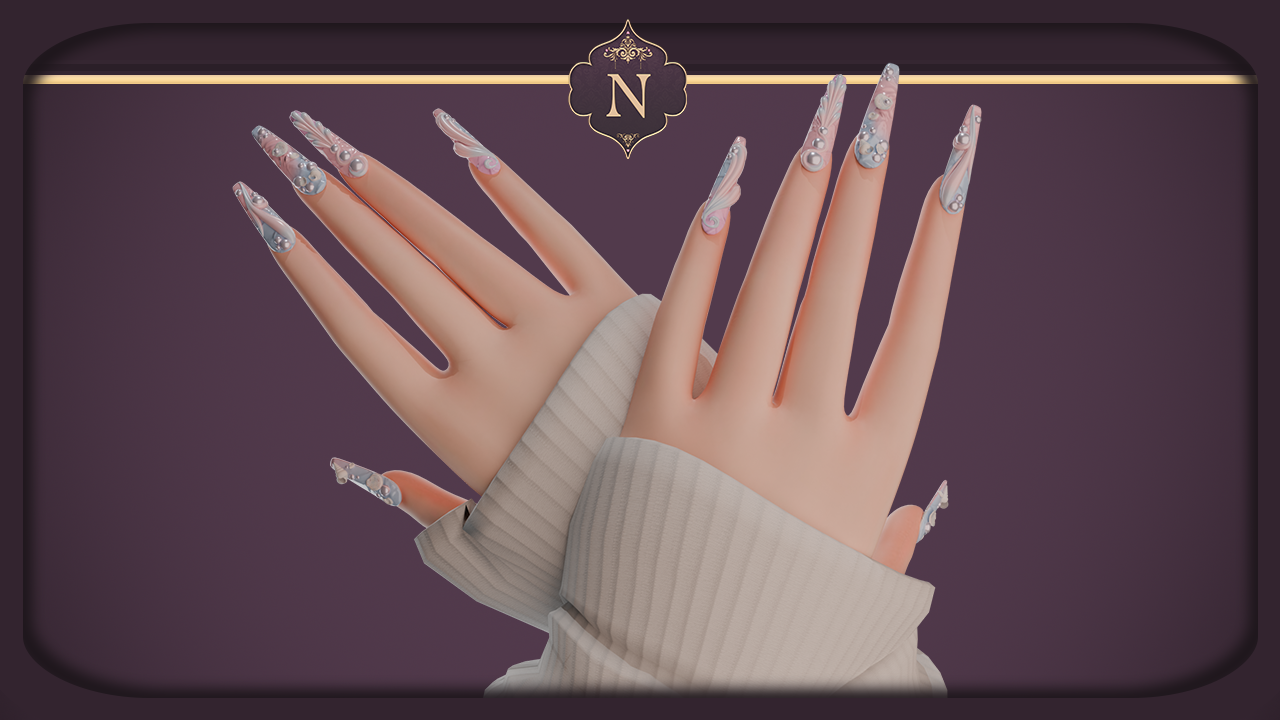 𓆩♡𓆪 Pastel Beach Nails - Vrchat Asset - Payhip