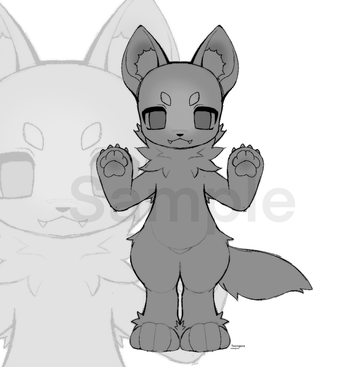 Sketchy fox mini base - Payhip