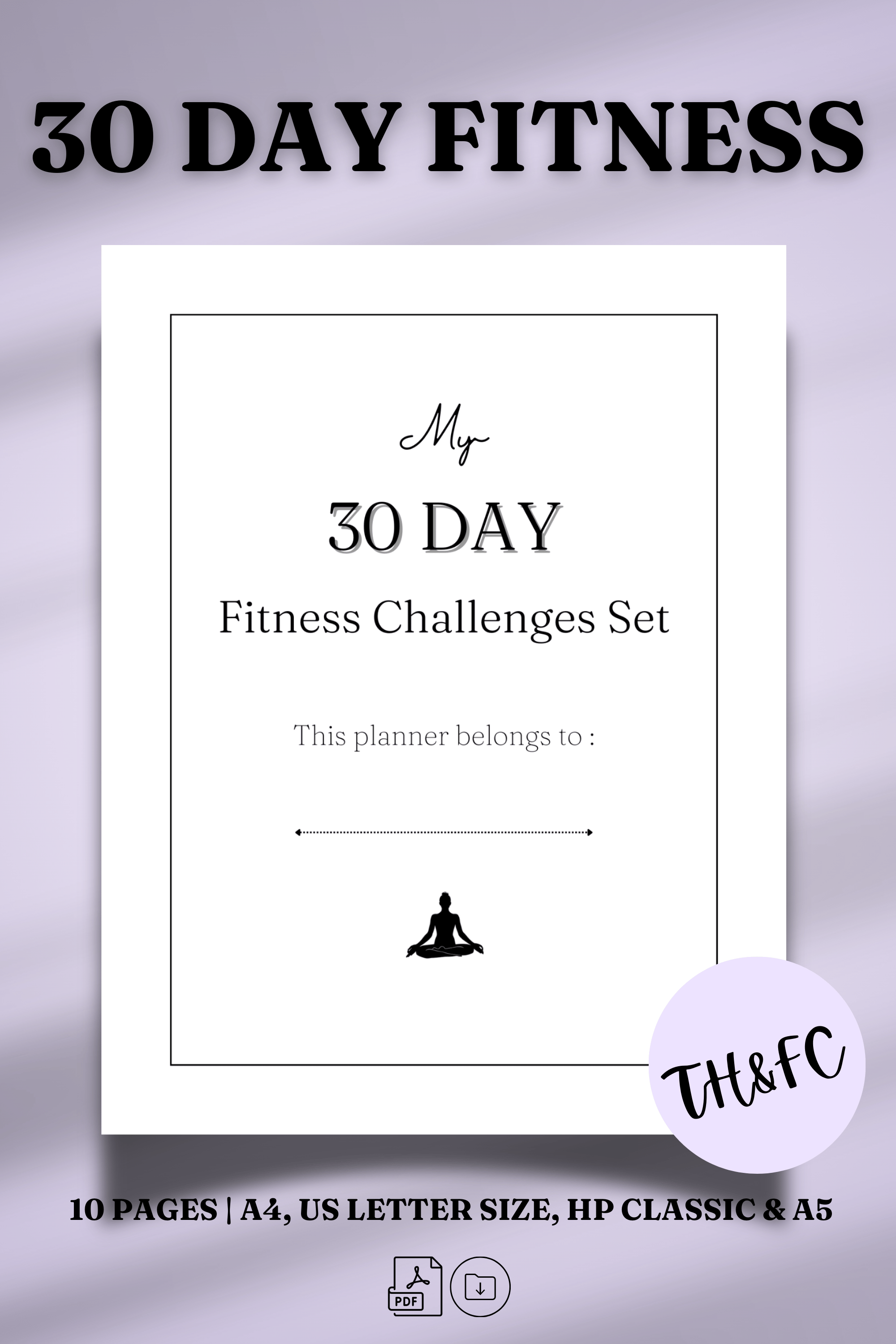 Fitness Challenges Set | 10 Pages | Printable - Payhip