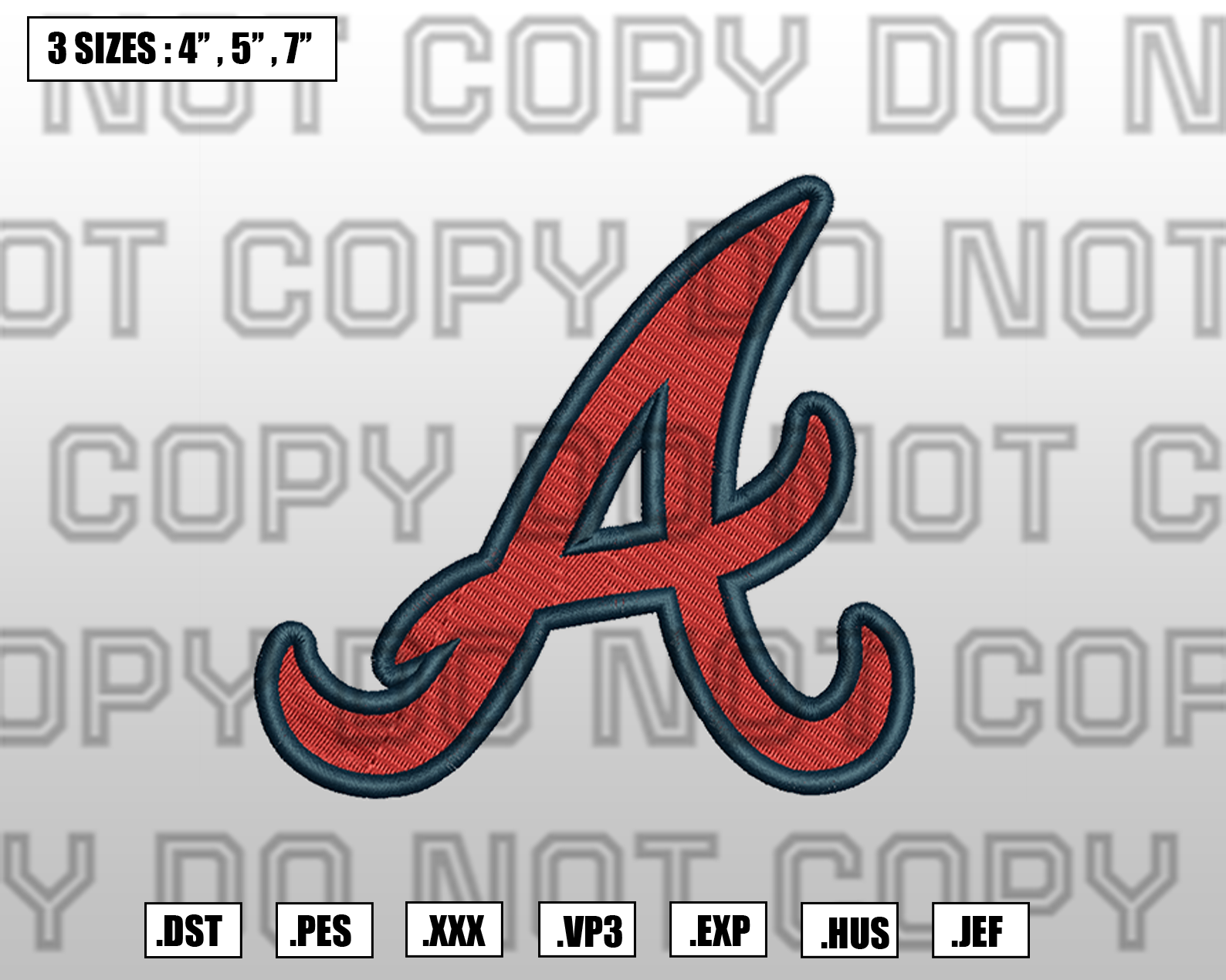 Atlanta Braves Alternate Logo Embroidery Designs,Logo MLB Embroidery ...
