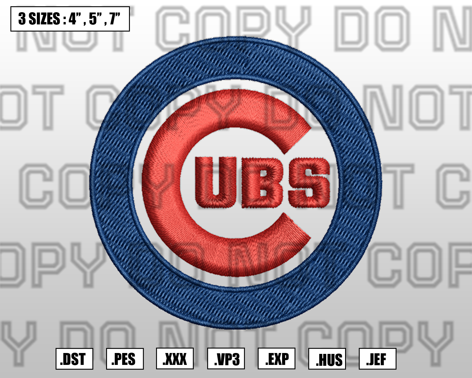 Chicago Cubs Logo Embroidery Designs,Logo MLB Embroidery, Logo Sport ...