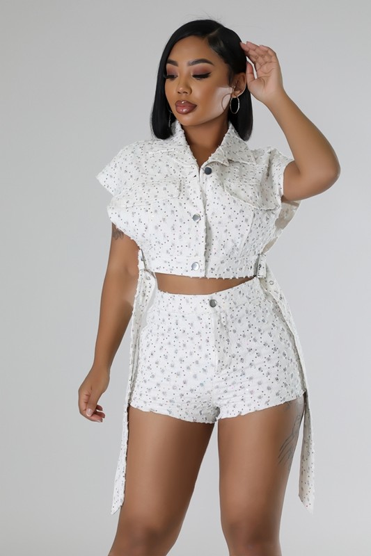 Non-Stretch Sequin Short Set - Payhip