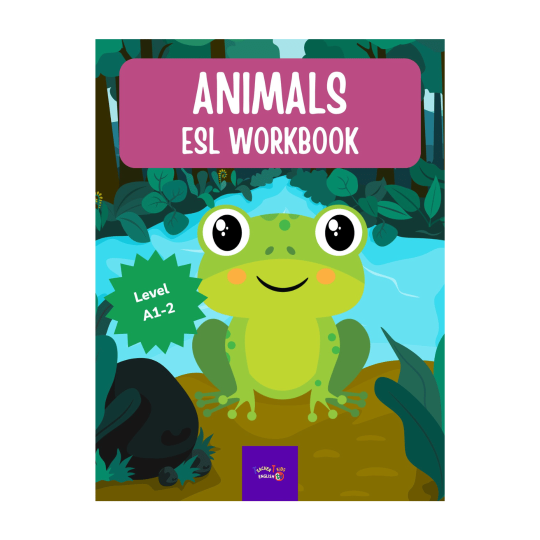 TeacherT Kids English TV - Animals ESL Workbook Level A1-2 - Payhip
