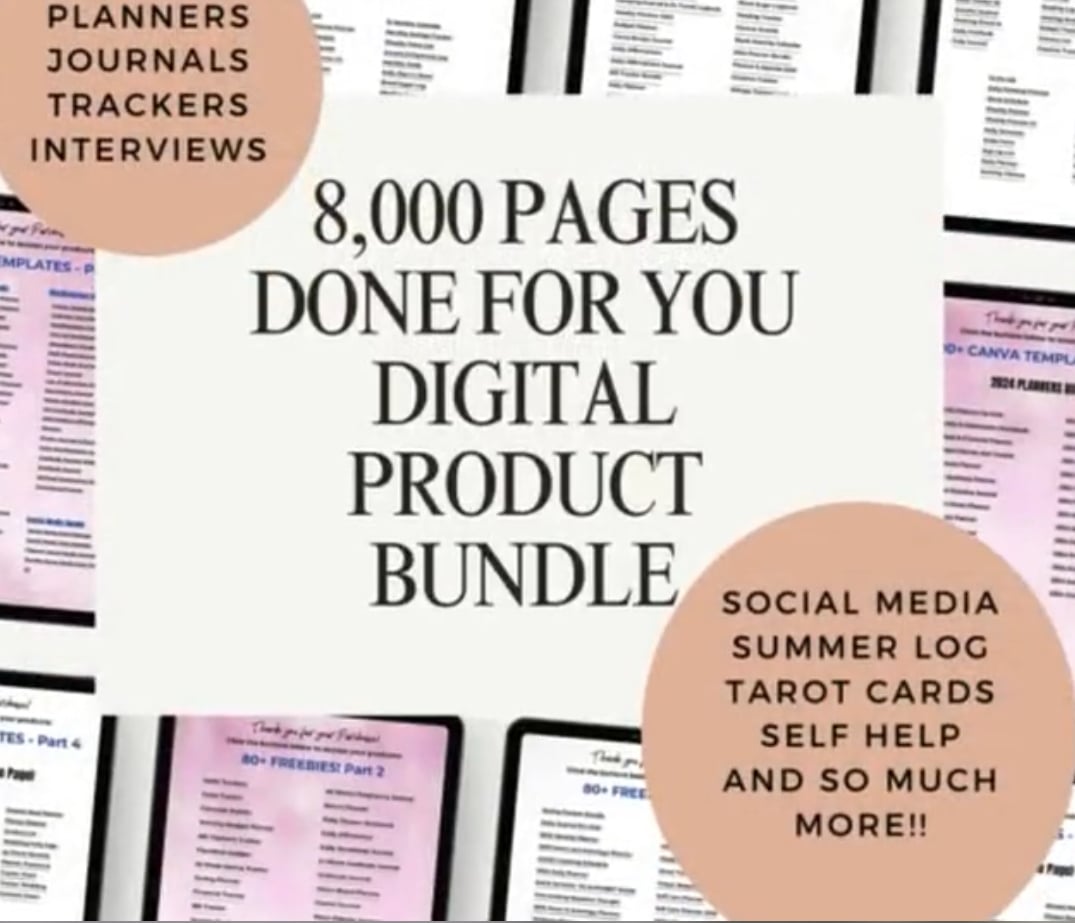 8000 pages done for you Digital Product bundle - Payhip