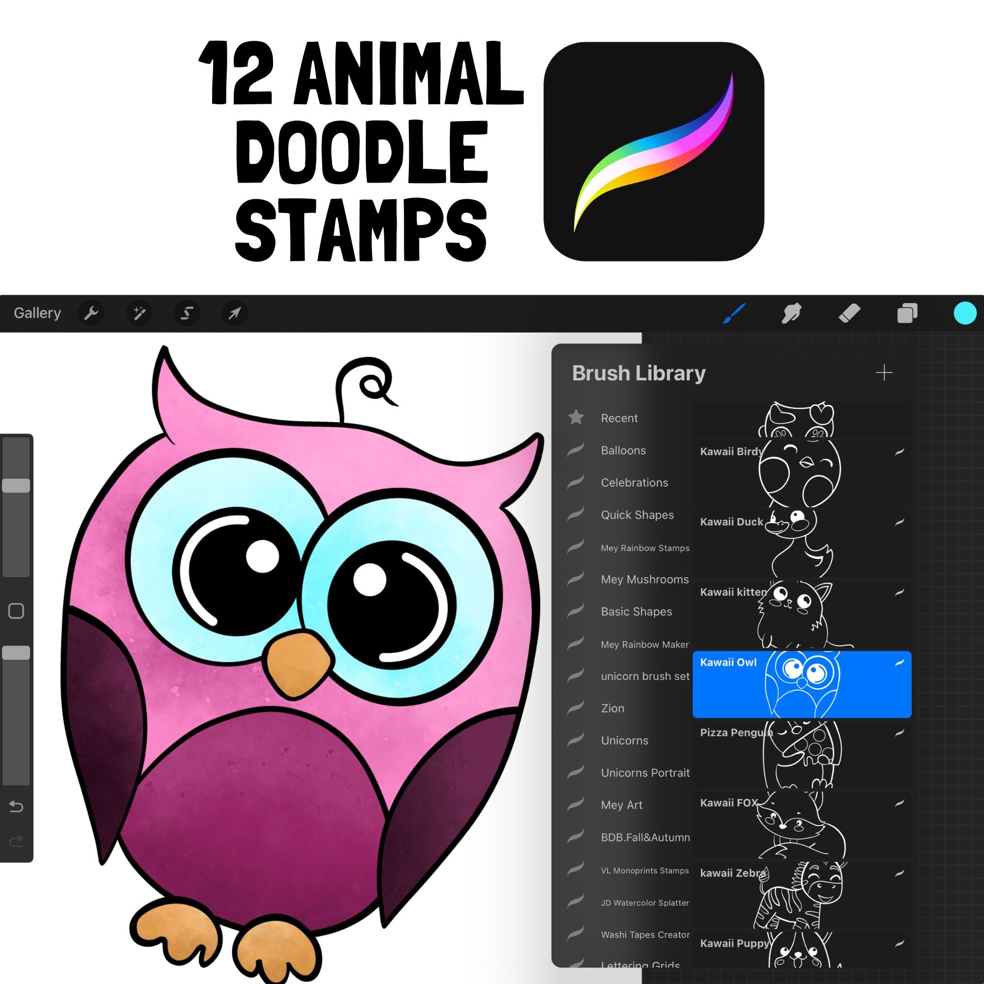 Animal Doodle Stamp Brushes for Procreate - Payhip
