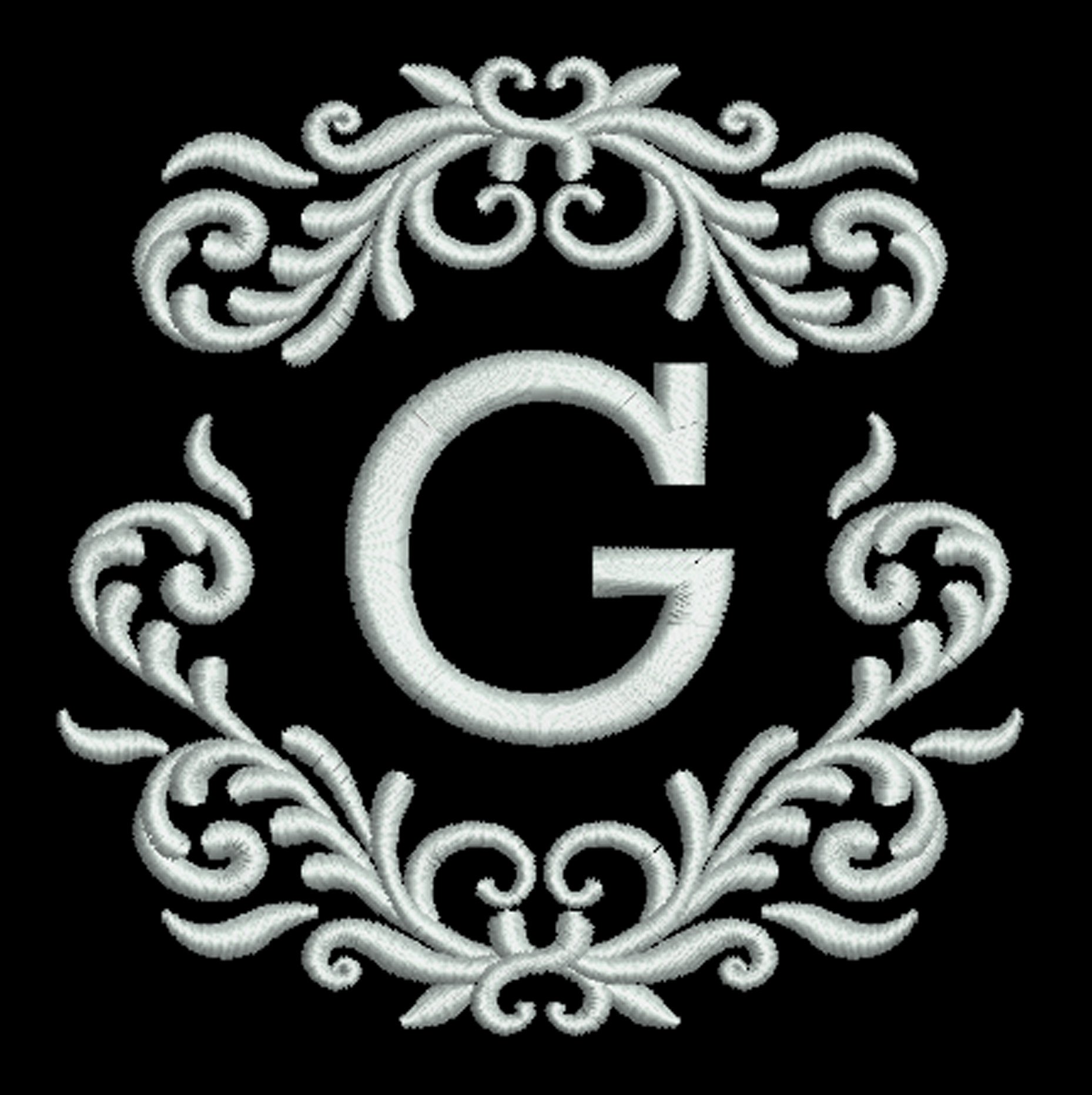 Alphabet Embroidery Monogram ''G'' 3 Sizes - Payhip