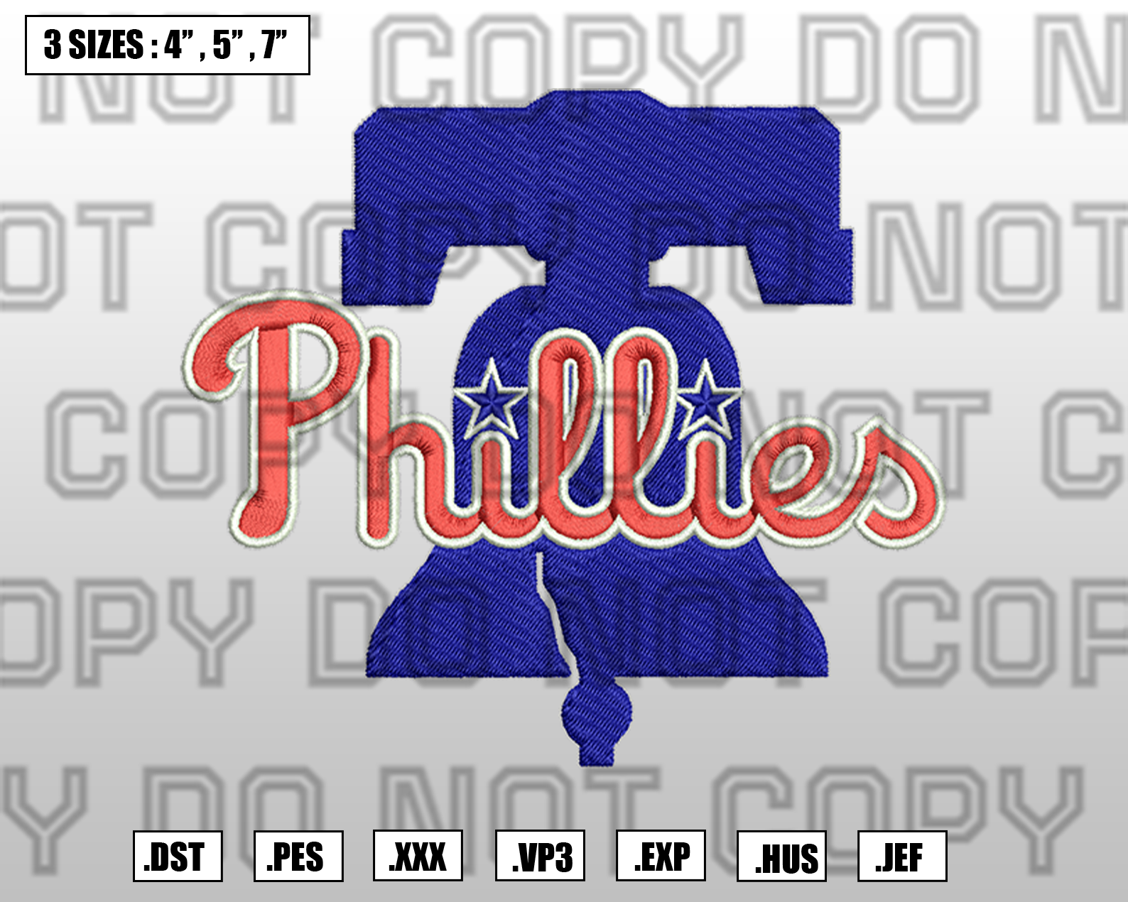 Philadelphia Phillies Logo Embroidery Designs,Logo MLB Embroidery, Logo ...