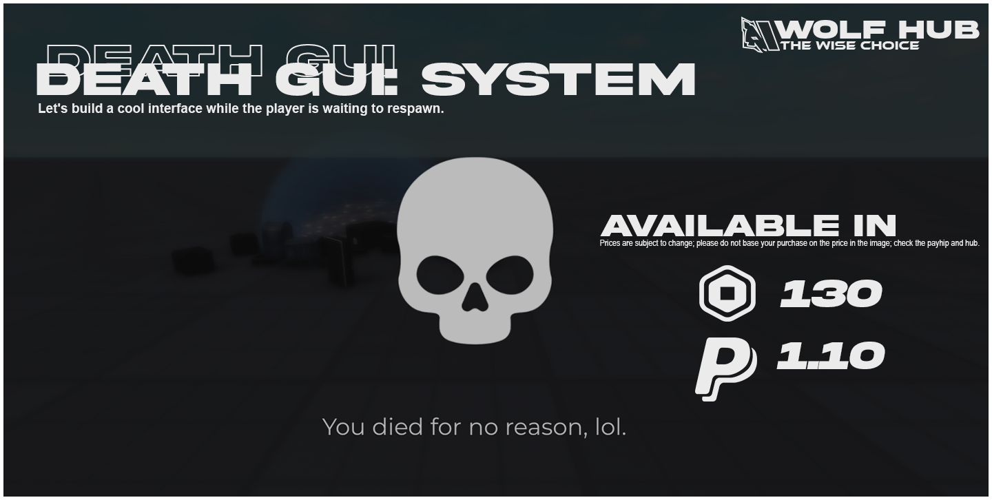Death GUI - System - Payhip