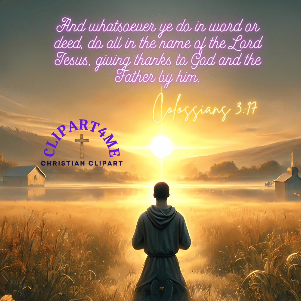 Inspirational Colossians 3:17 Poster | Christian Wall Art | Biblical ...