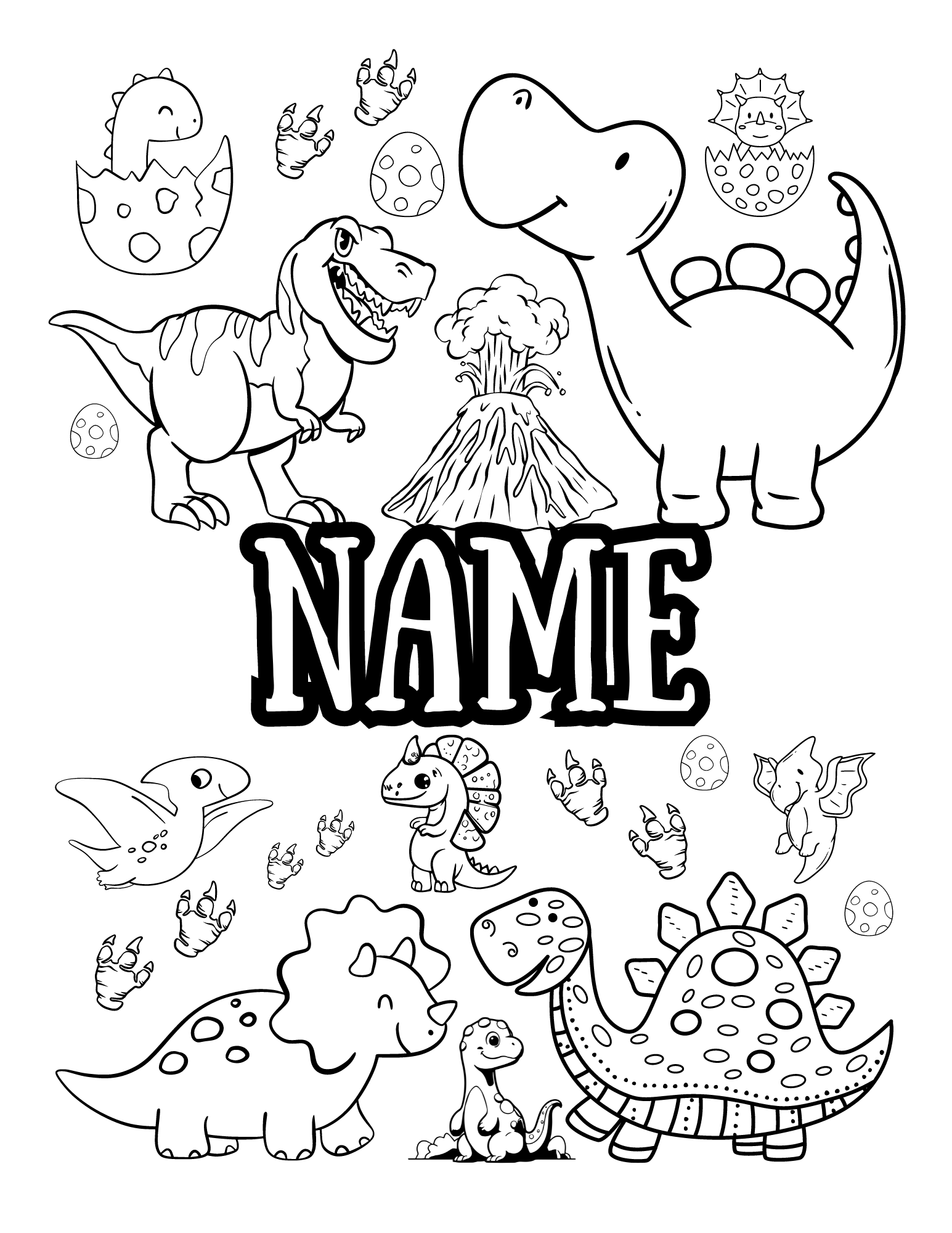 Customizable Coloring Page Template 5 - Payhip