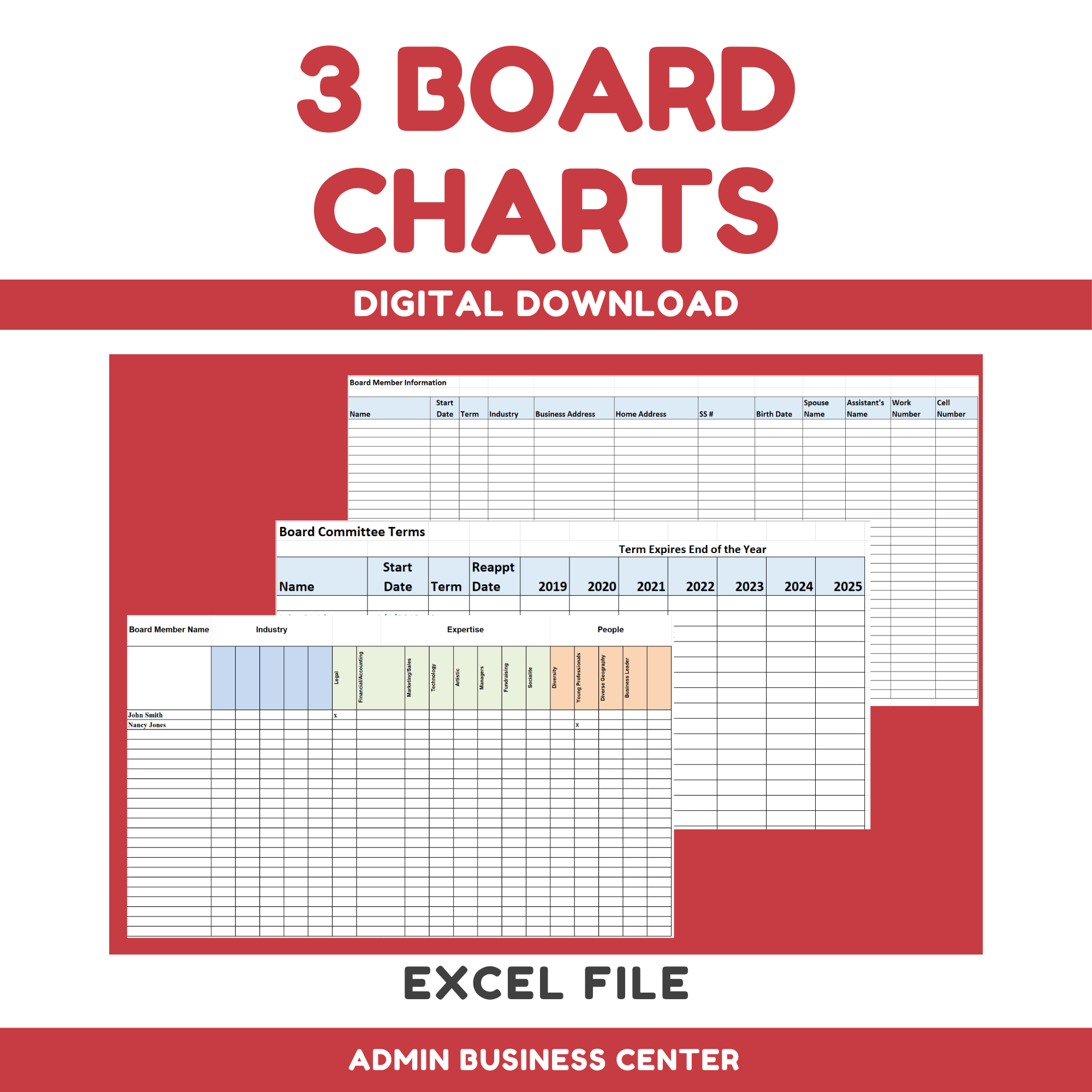 Board Member List - Editable - Payhip