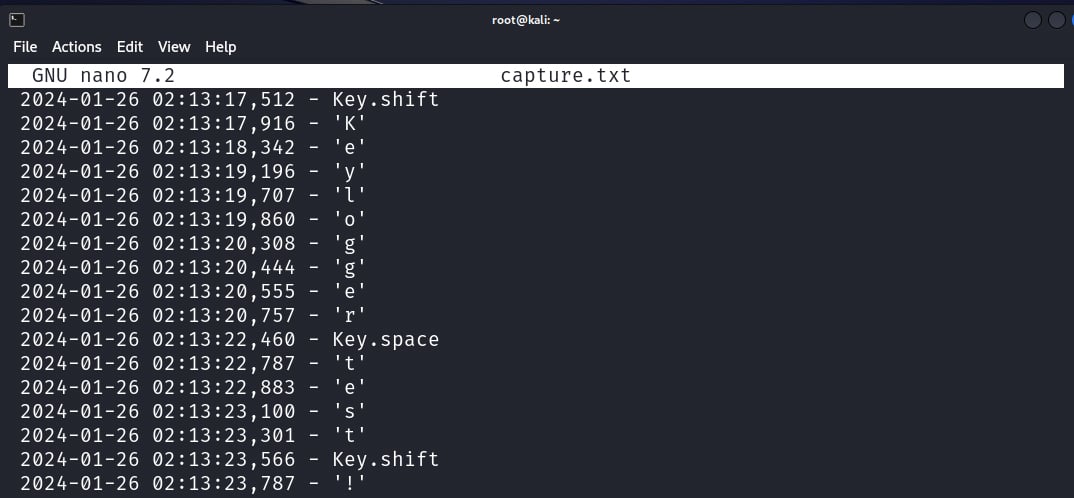 Build a Keylogger using Python