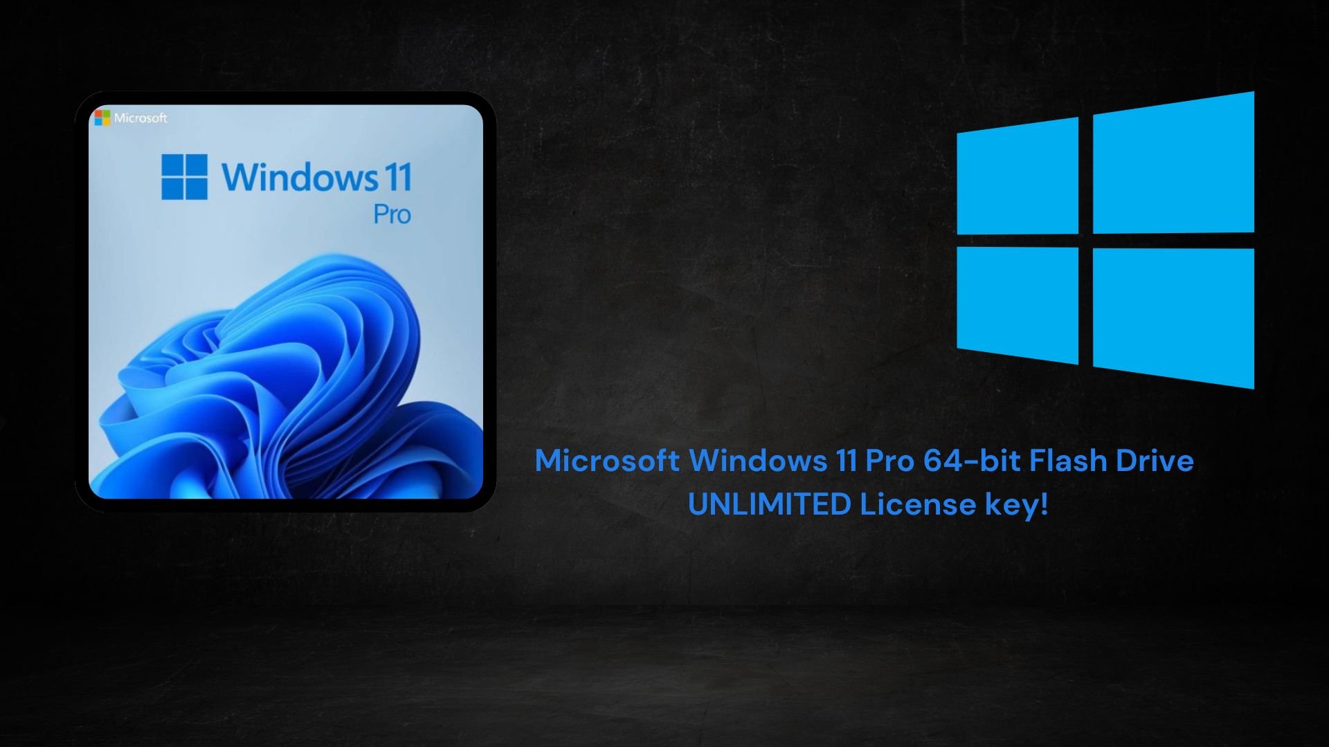 Microsoft Windows 11 Pro 64-bit Flash Drive - UNLIMITED License key ...