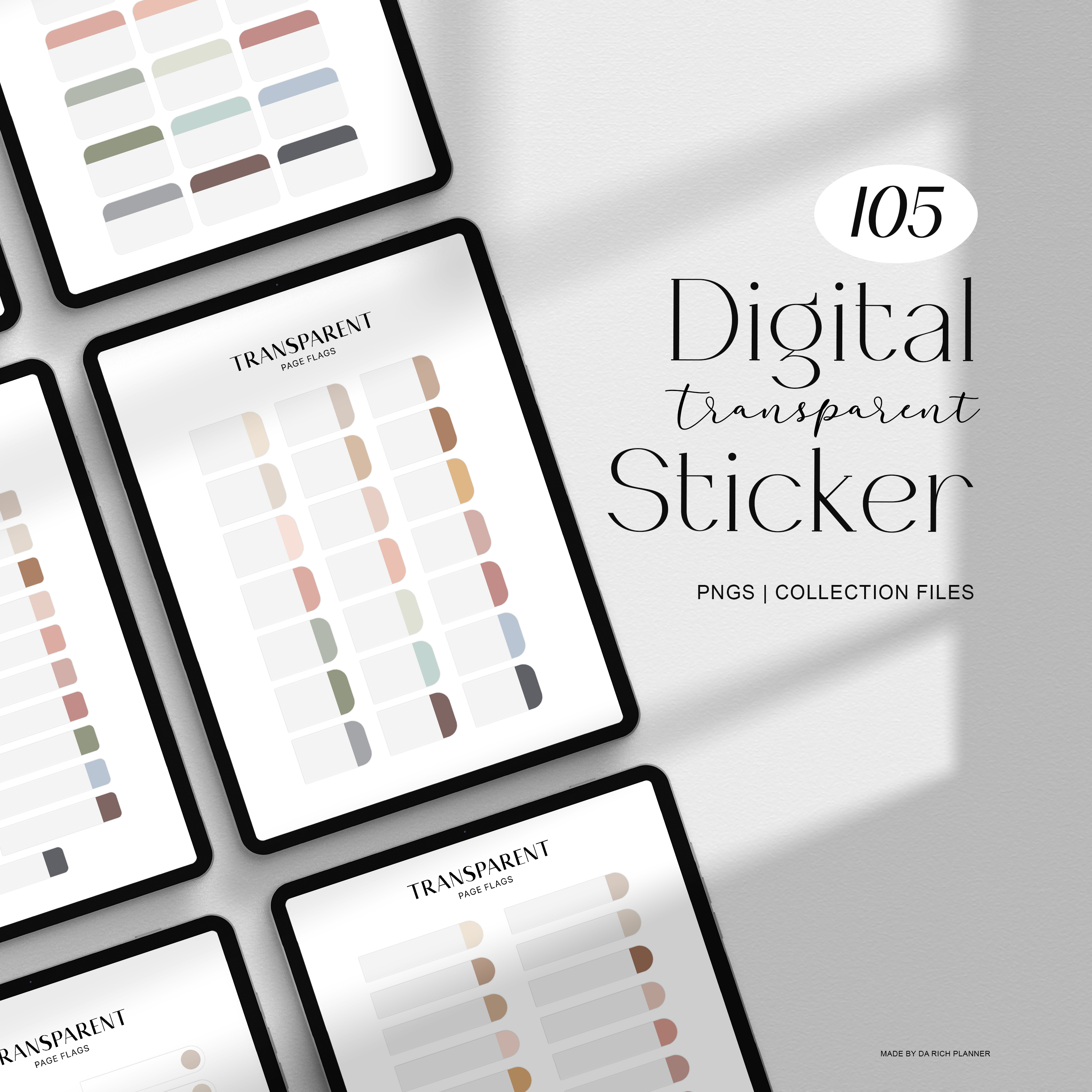 Transparent Digital Planner Stickers, Student Stickers for iPad - Payhip