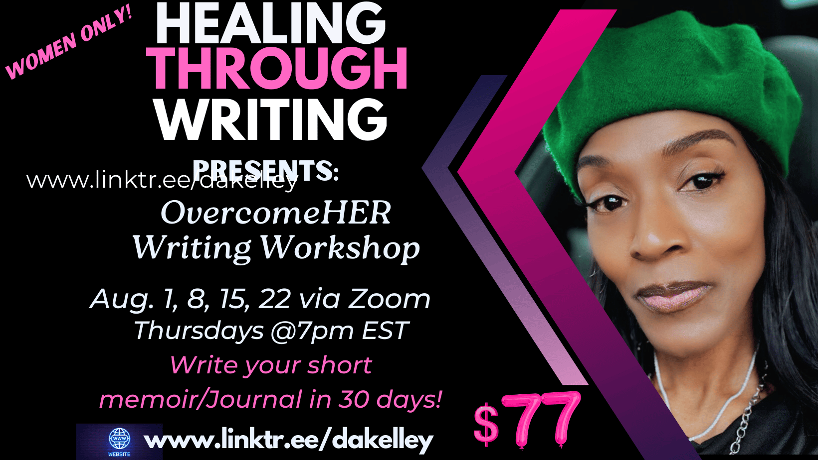 Healing Through Writing: OvercomeHER Memoir Writing Workshop! - Payhip