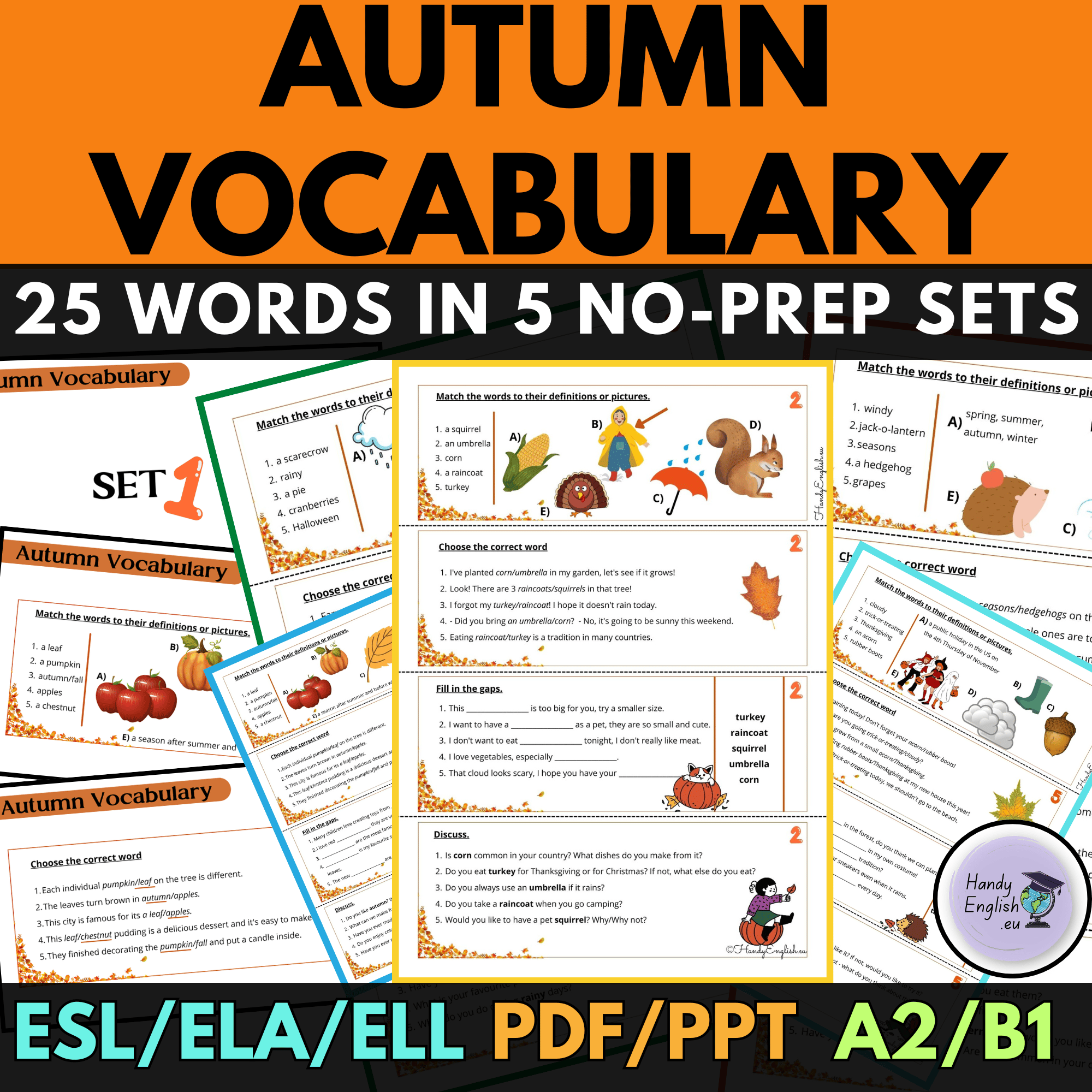 Autumn Vocabulary A2/B1 - Payhip