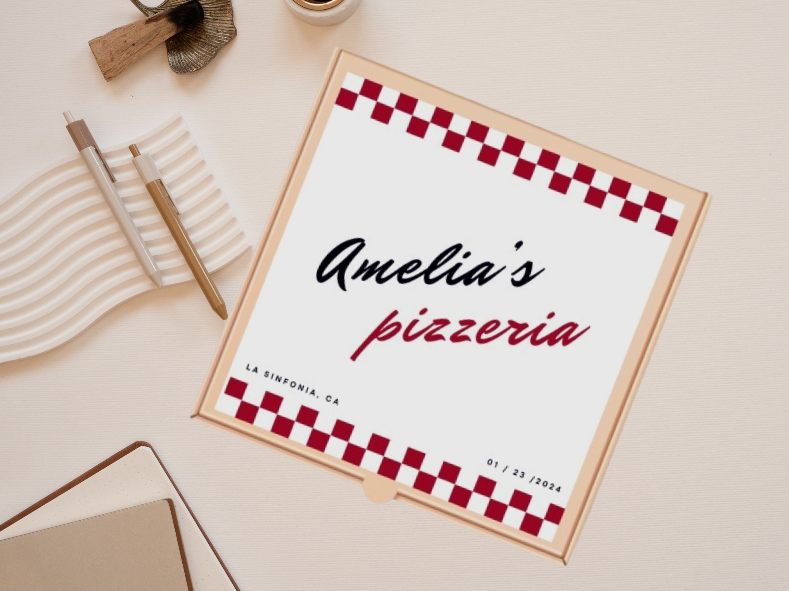 Editable Pizza Box Label Custom Printable Pizzeria Birthday Box - Payhip