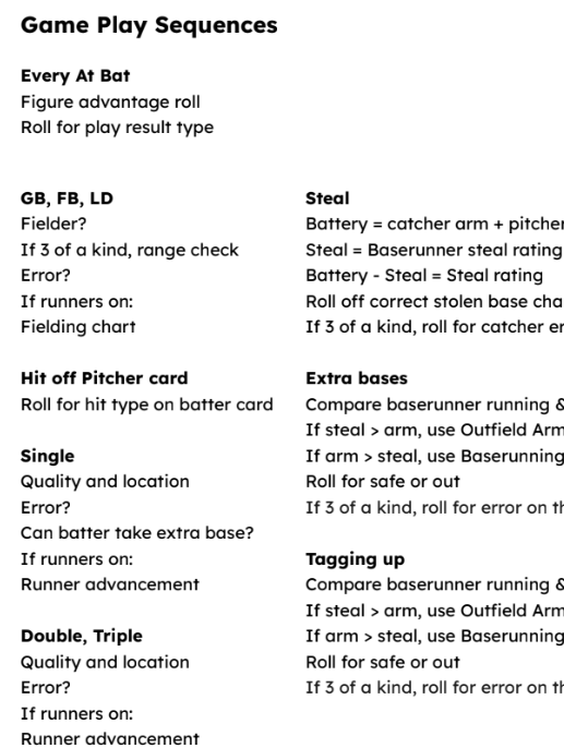 Precision Baseball - A tabletop baseball board game