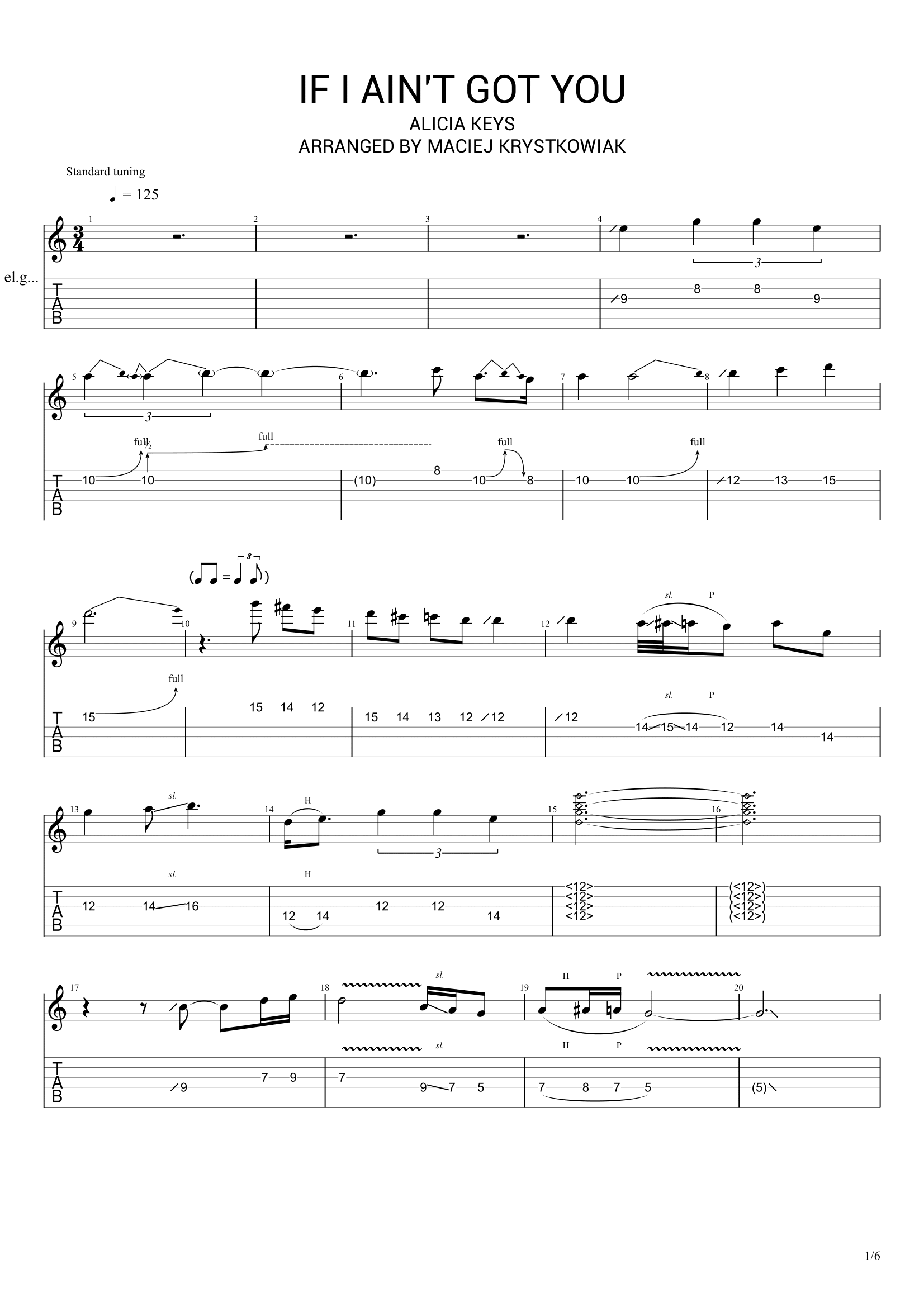 If I Ain't Got You [guitar arrangament] - Payhip