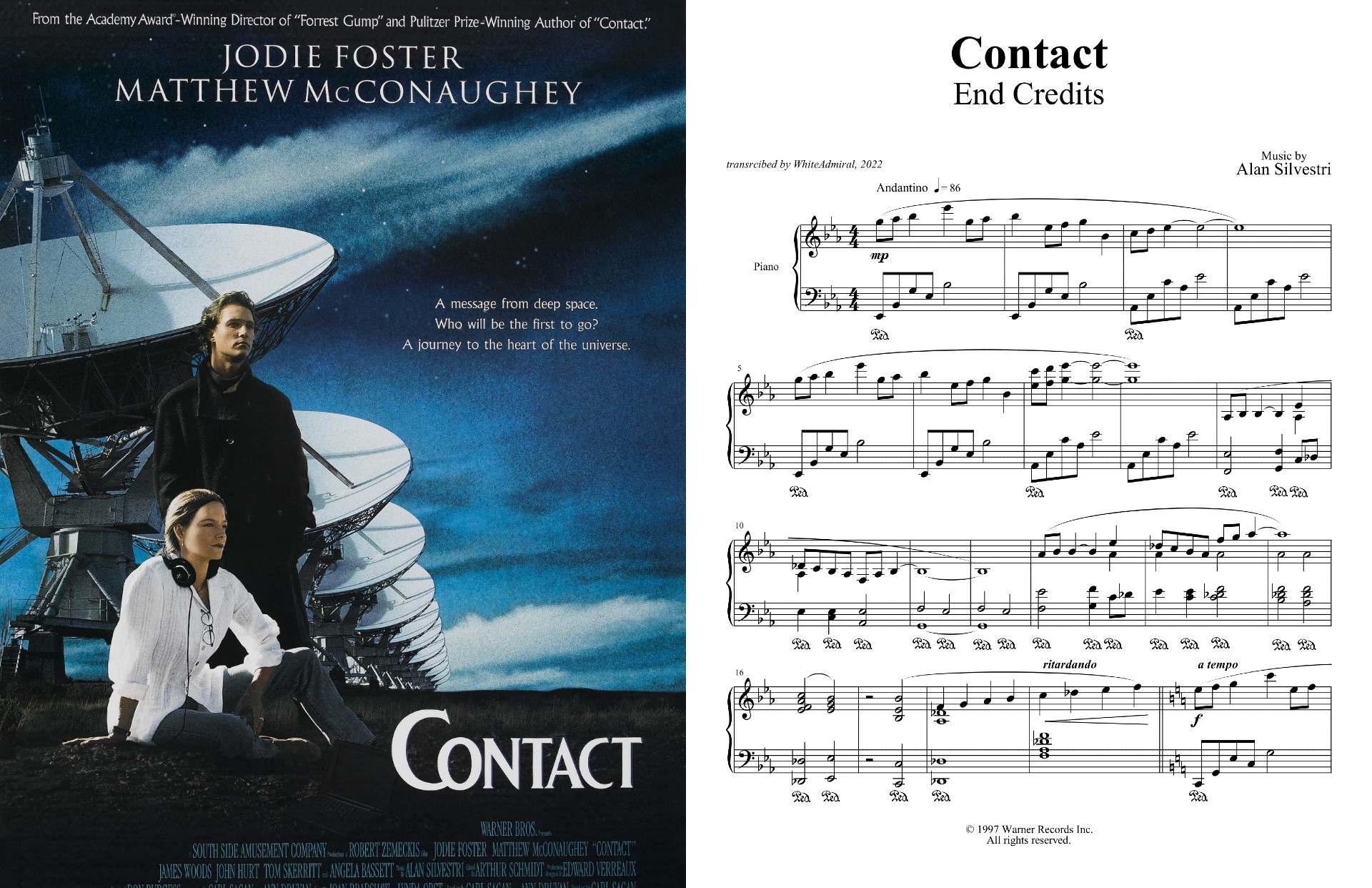 Contact End Credits Alan Silvestri
