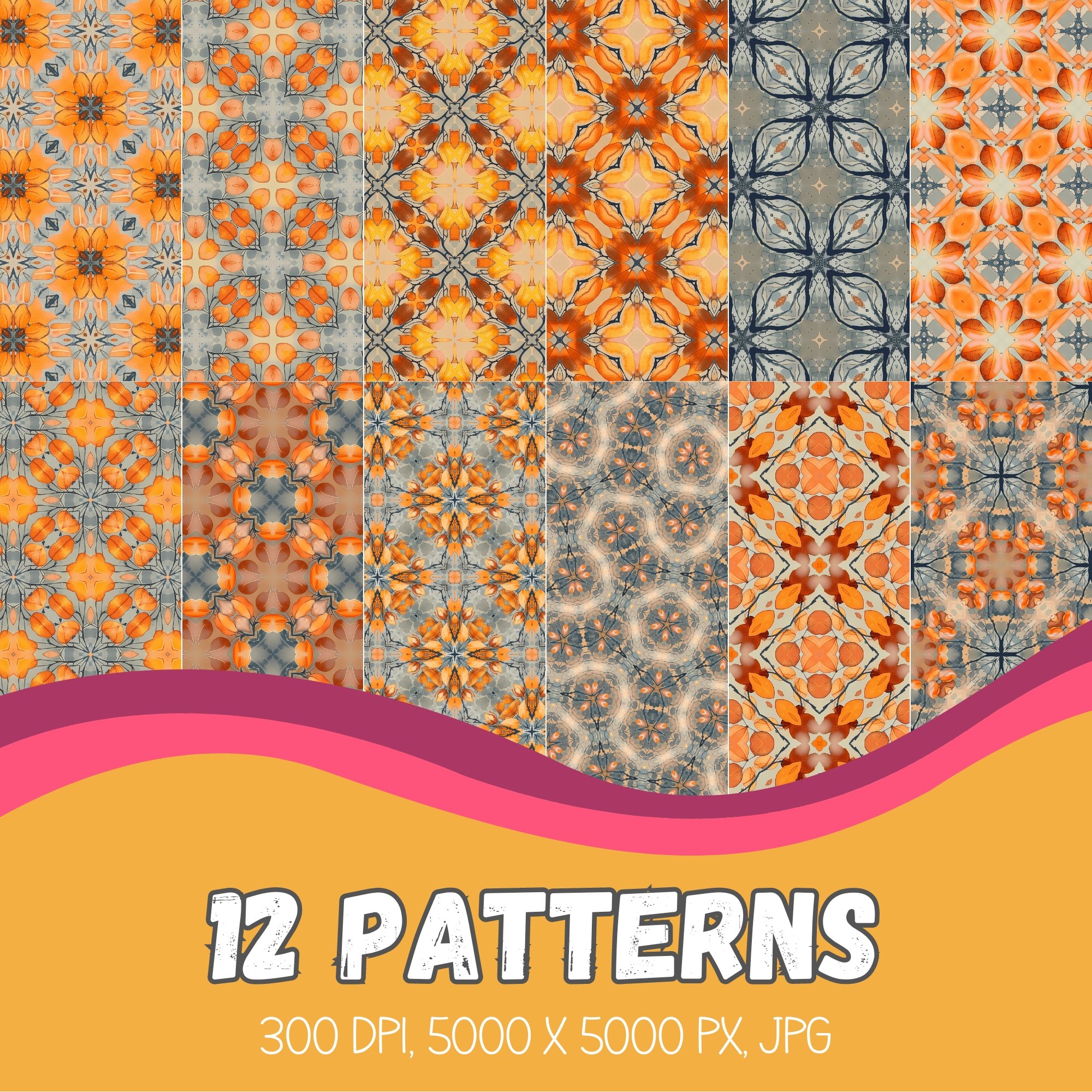 Digital Paper Packs in Fall Colors, Commercial Use Patterns - Payhip