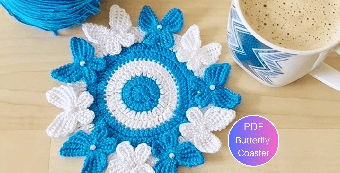 Butterfly Coaster Crochet Pattern - Cute Gift for Friend, Family ...