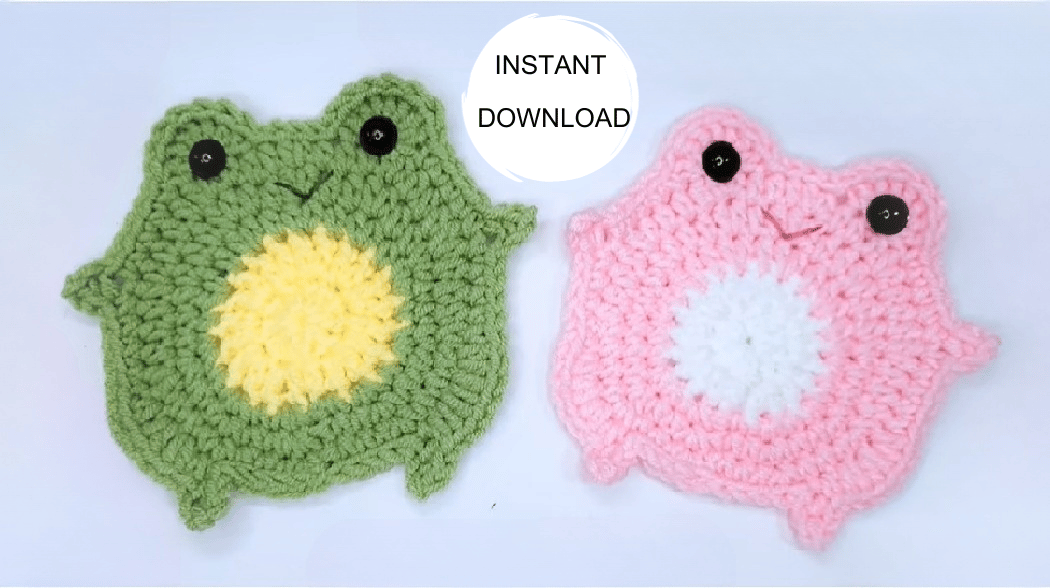 Sweet Froggy Coaster Crochet Pattern - Super Cute Frogs for Your Home ...
