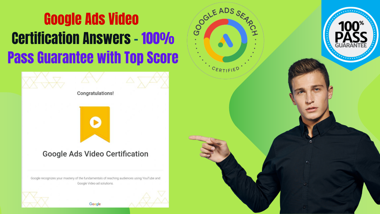 Google Ads Video Certification Exam Answer Sheet 2024 - Payhip