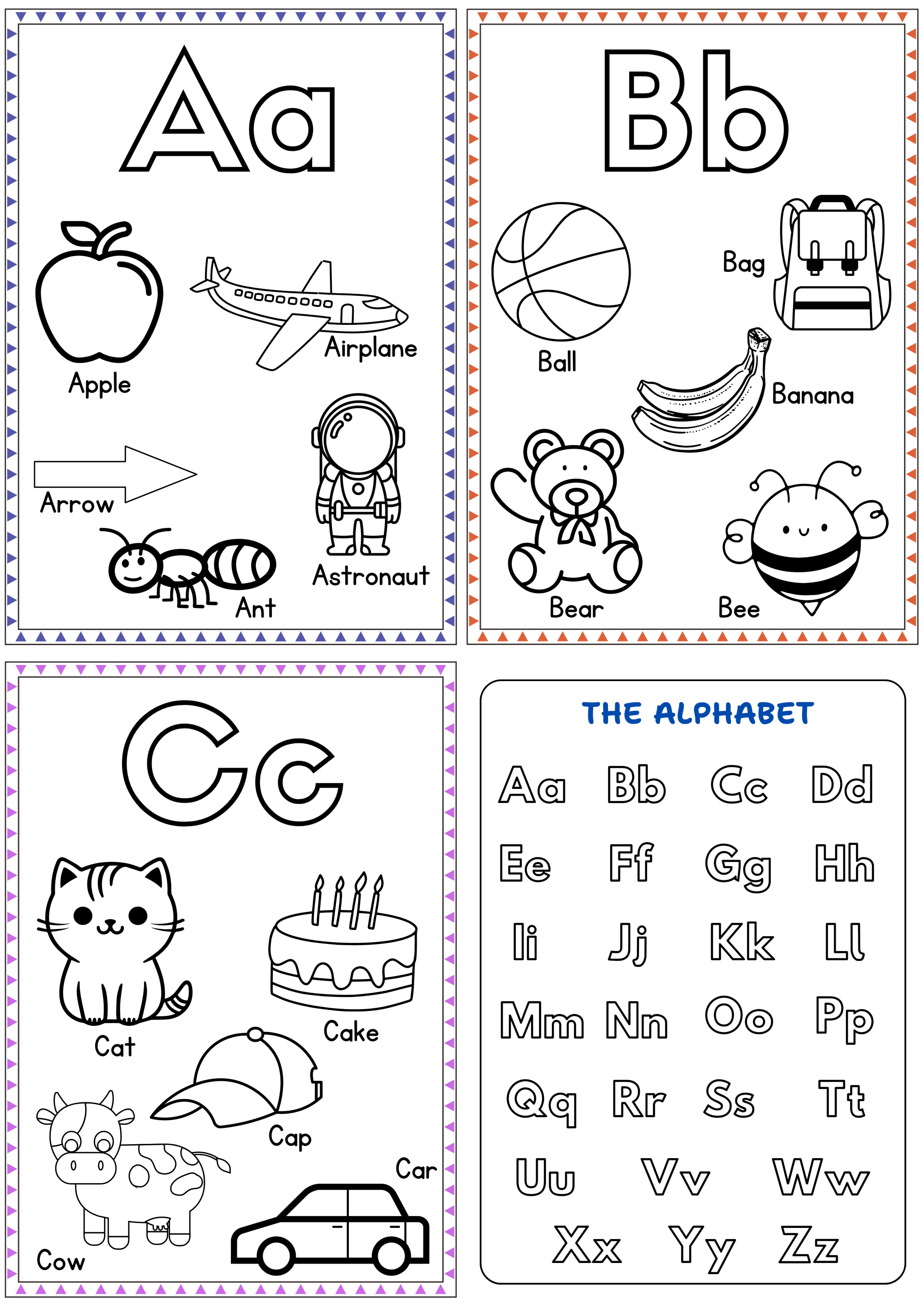 Alphabet Coloring Pages | Kids Activity Worksheets | Toddler ...